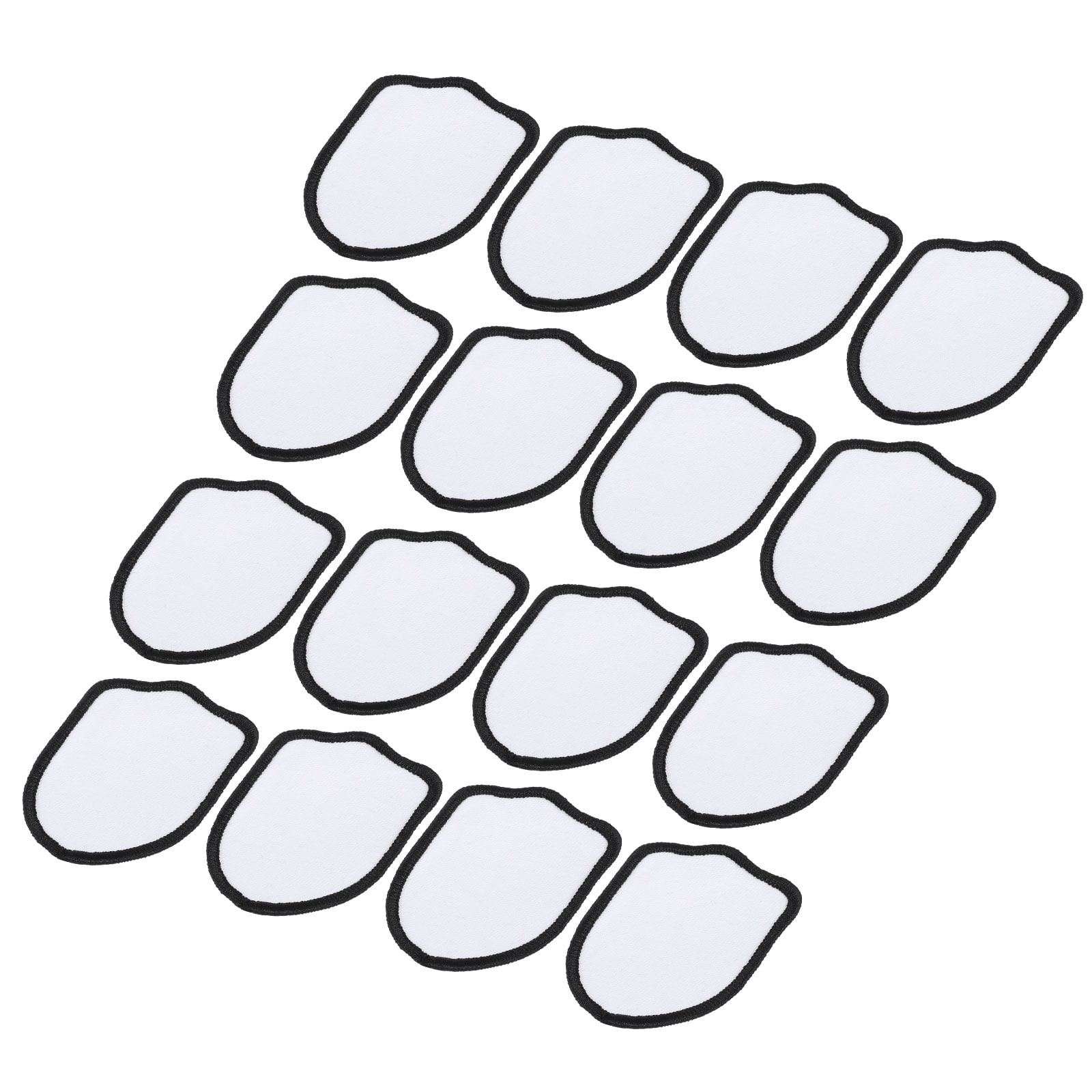 Uxcell 16pcs Sublimation Patch Blank, 2.64"x2" Fabric Iron-on Blank ...