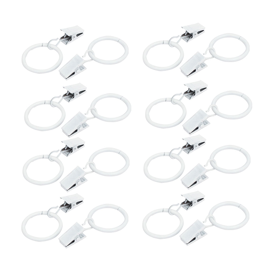 Uxcell 16pcs Window Curtain Drapery Clip Rings Fits 25mm Diameter Rods ...