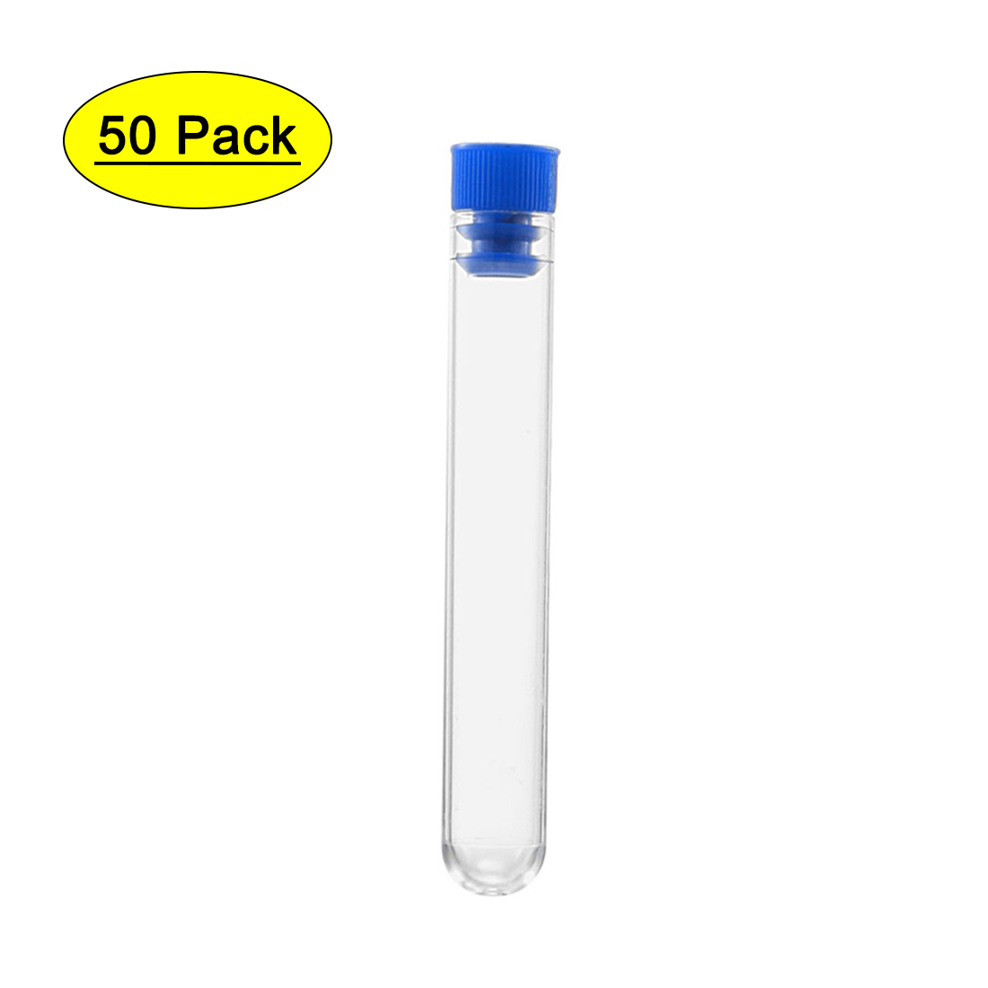 Uxcell 16x100mm Polystyrene Round Bottom Centrifuge Test Tubes Blue 50 ...