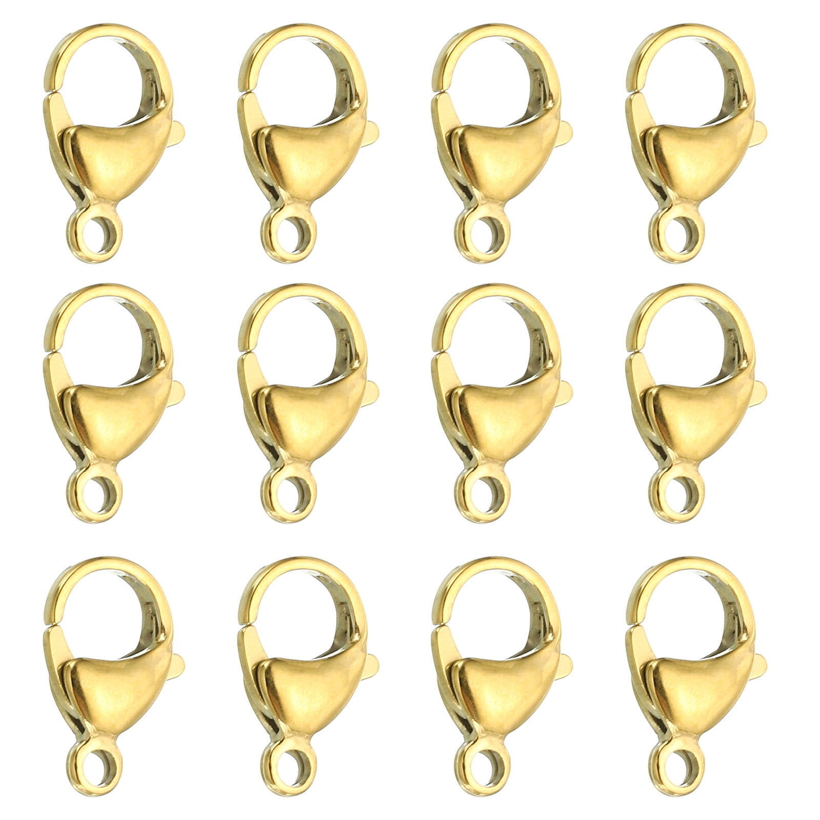 Uxcell 16x10mm Lobster Clasp, 12Pcs 304 Stainless Steel Lobster Claws ...