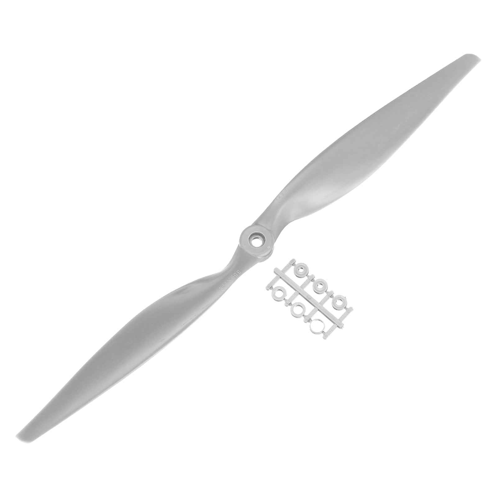 Uxcell 16x8 Inch RC Propellers 2-Vane Blades Props Gray with Adapter ...