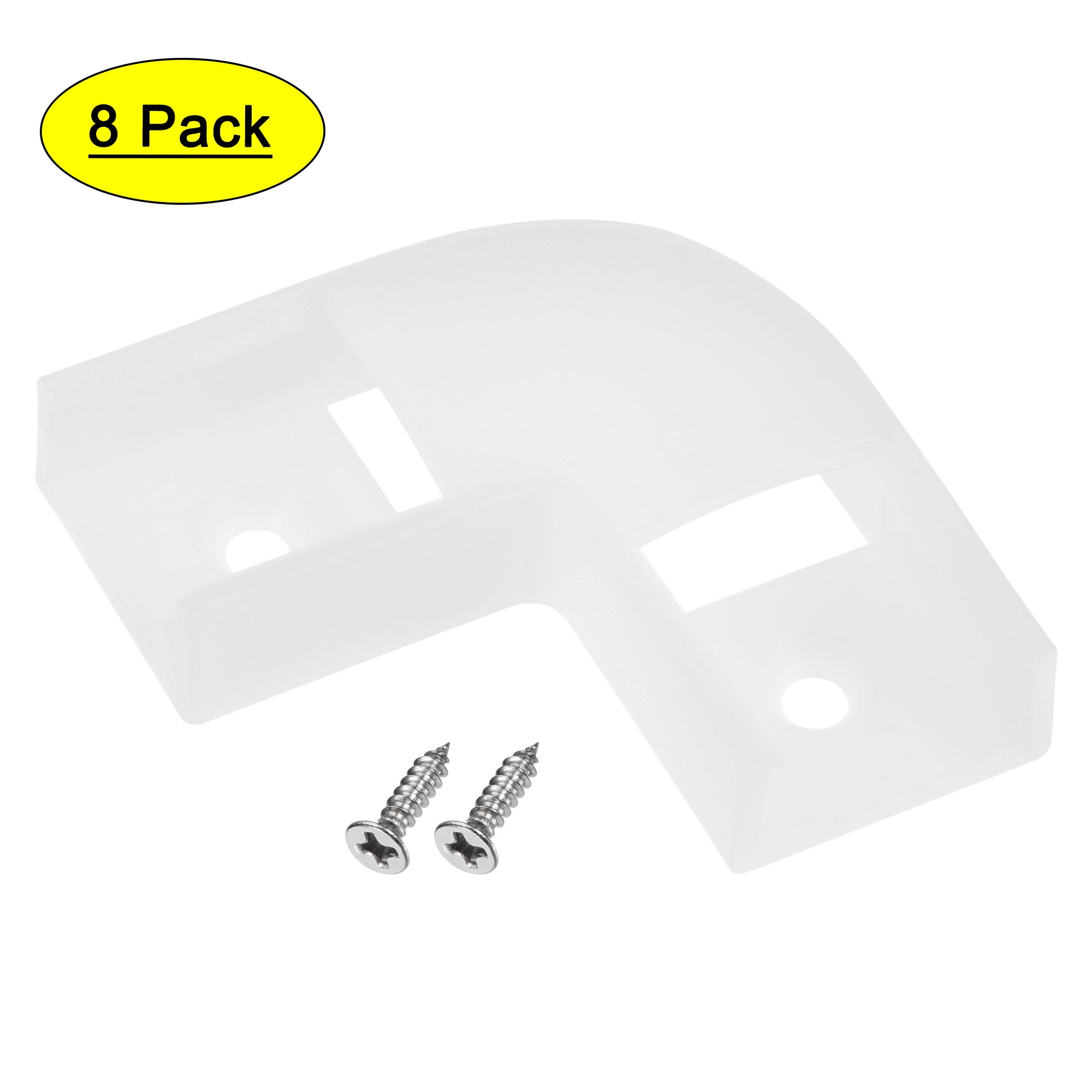 Uxcell 17.8x7mm 90 Degree Screwed LED Channel Corner Connectors 8 Pack ...