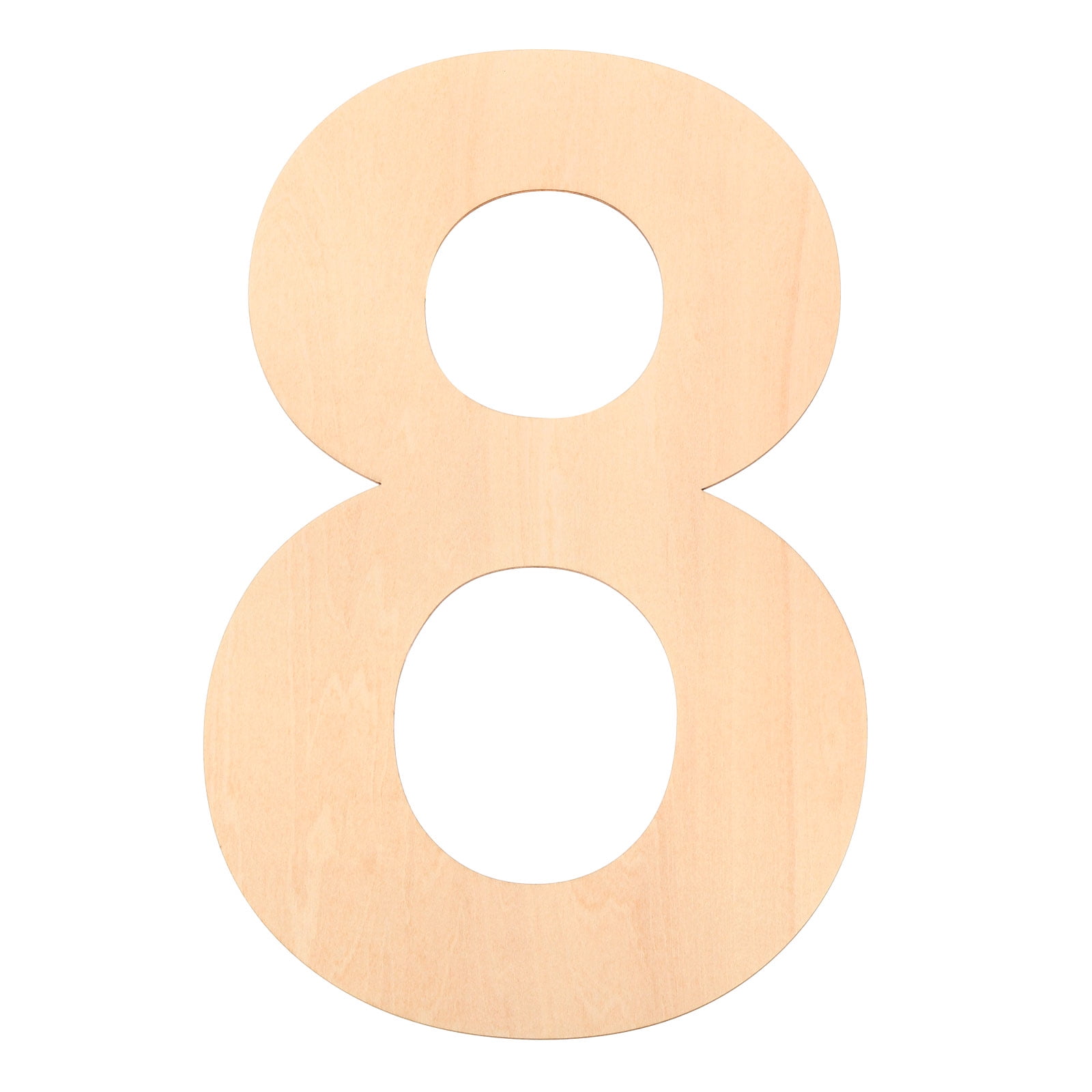 Uxcell 17 Large Blank Wooden Number 8 Shape Cutout Unfinished Wood ...