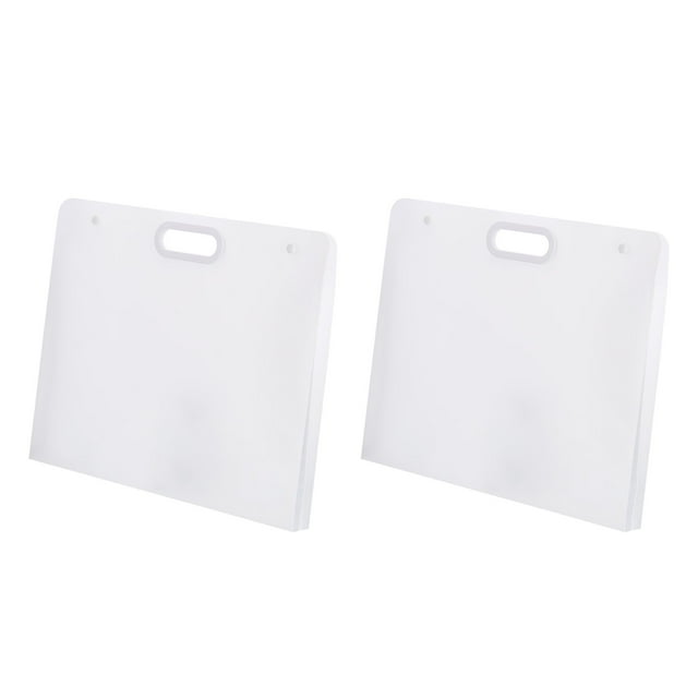 Uxcell 17 x 14 Inch Plastic Art Portfolio, 2 Pack for Artwork Drawing ...