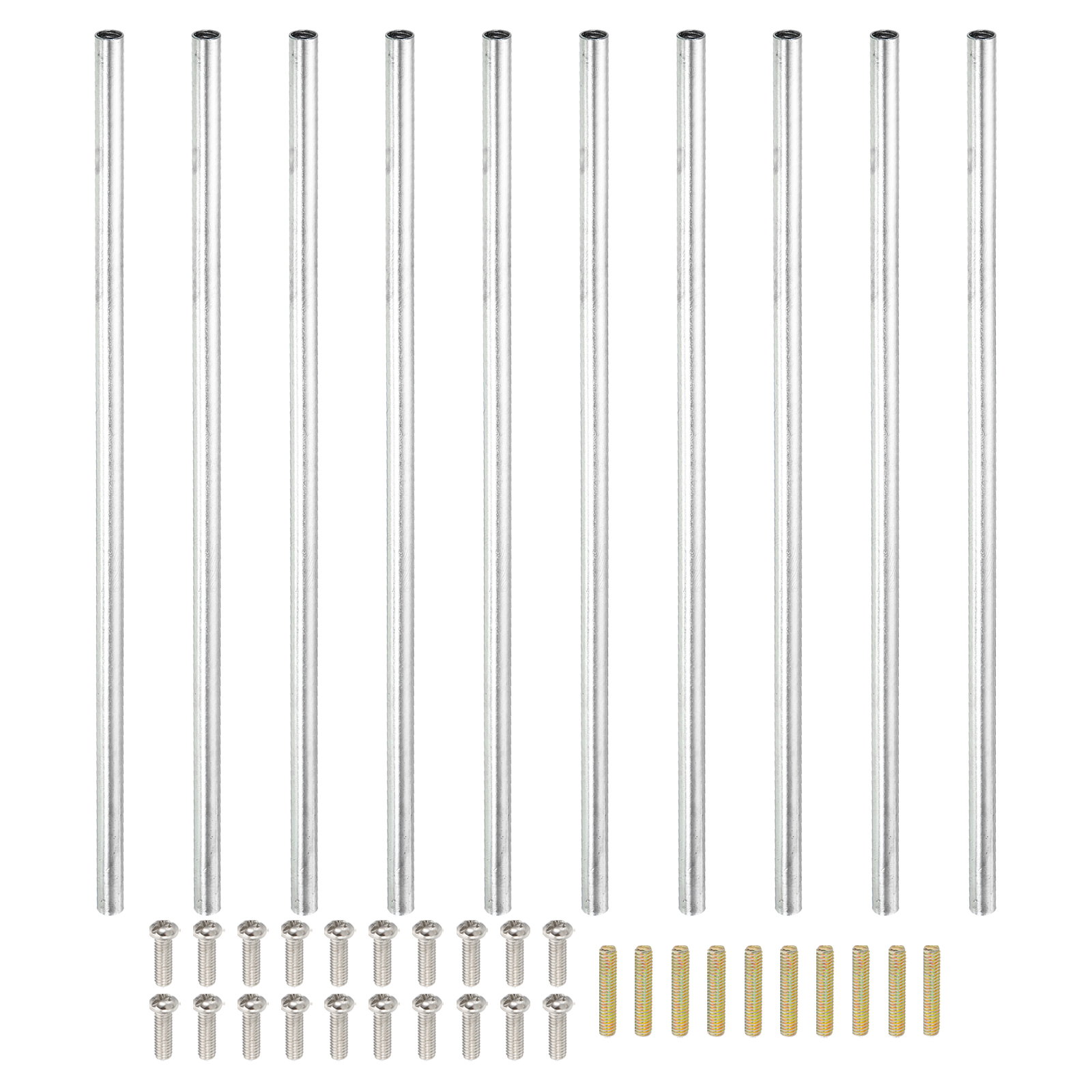 Uxcell 170mm (6.7") Round Coupling Nuts Kit, M4 Thread Connector with ...