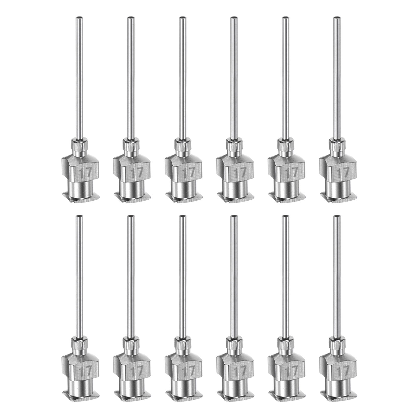Uxcell 17G Stainless Steel Dispensing Needles, 1" Glue Needle Tube ...