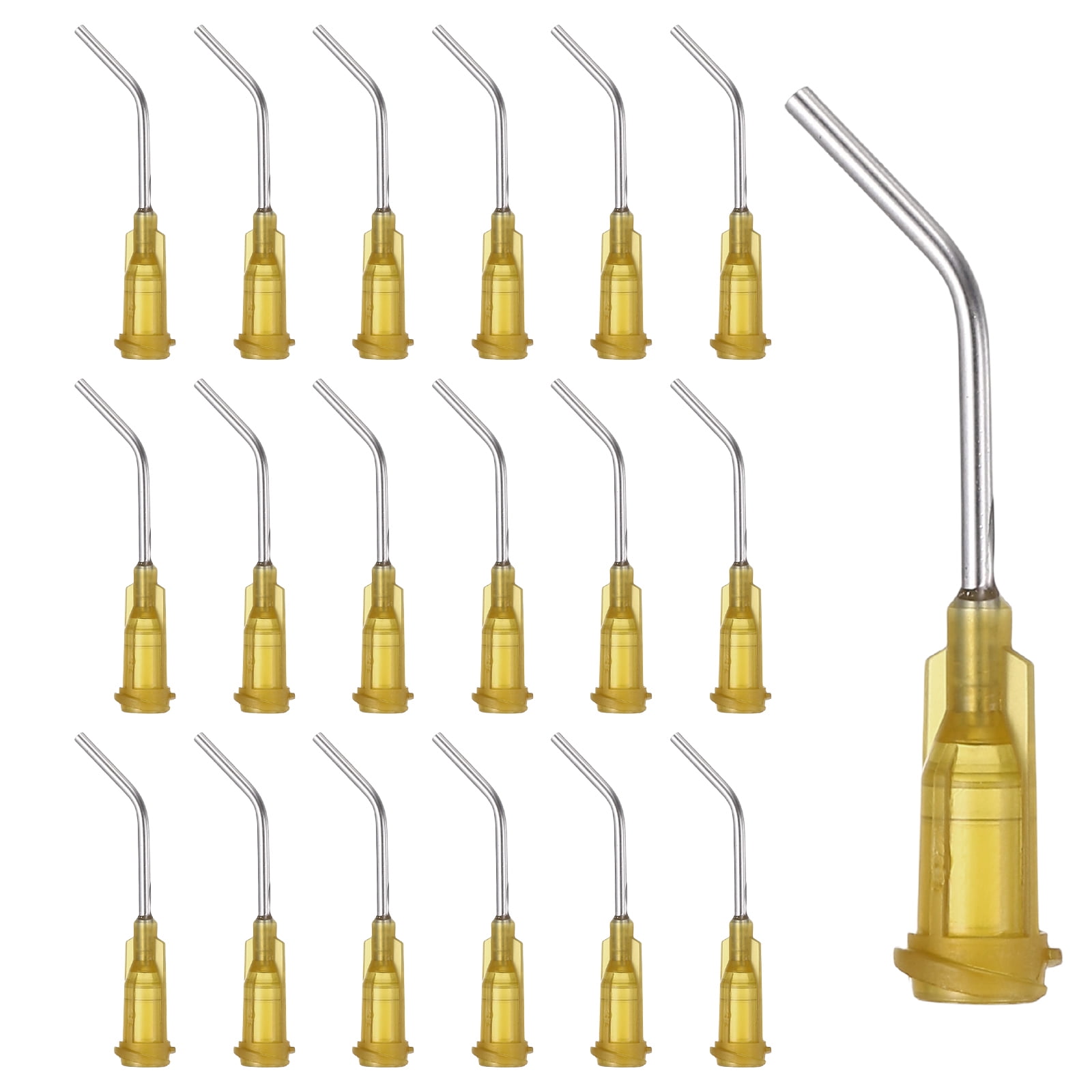 Uxcell 17Ga Angled Dispensing Needles, 66Pcs 1Inch 45° Curved ...