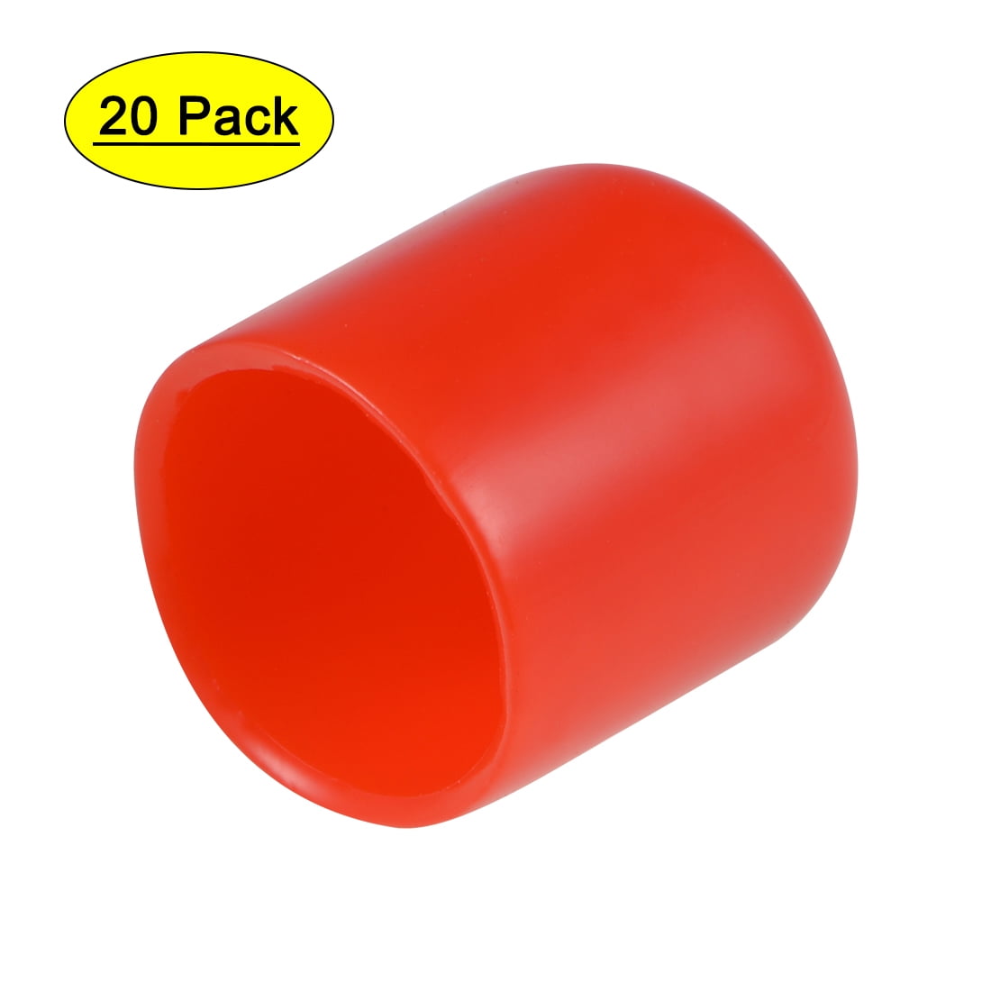 Rubber End Caps End Cap Cover Vinyl Screw Thread Protector, Red 17mm ...