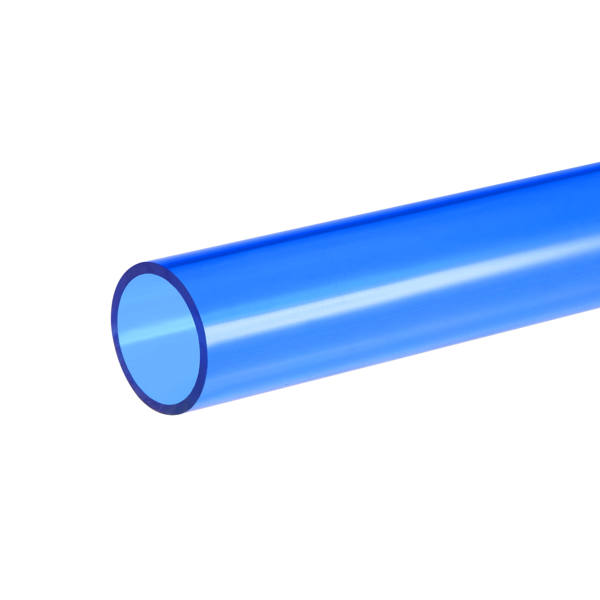 Uxcell 17mm ID x 20mm OD x 500mm Blue Rigid Acrylic Pipe Round Tube ...