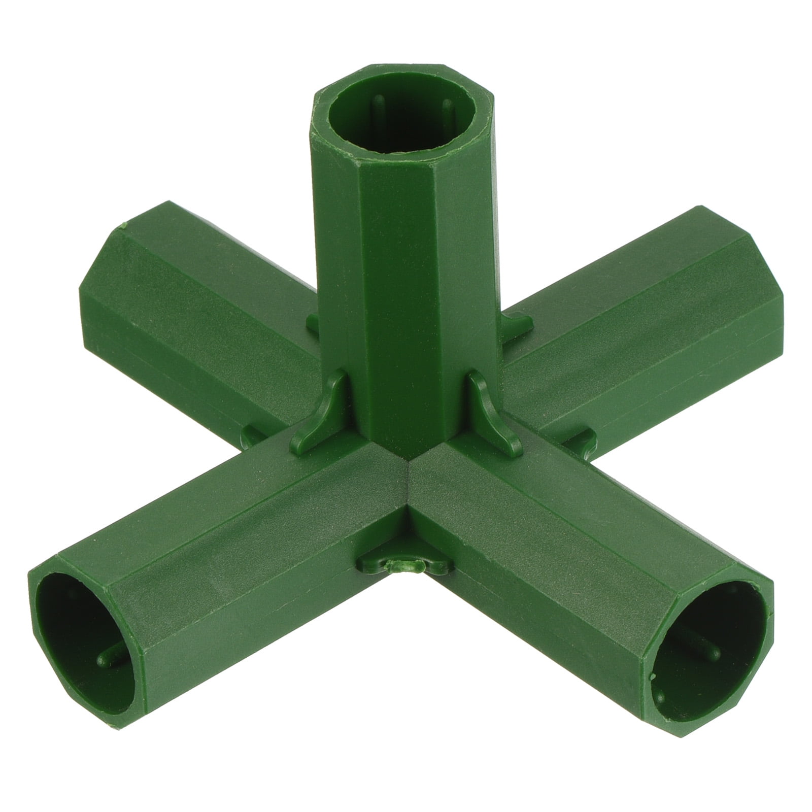 Uxcell 17mm Plastic Gardening Frame Connector Elbow 5 Way Pipe Fitting ...