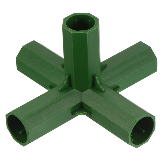 Uxcell 17mm Plastic Gardening Frame Connector Elbow 5 Way Pipe Fitting ...