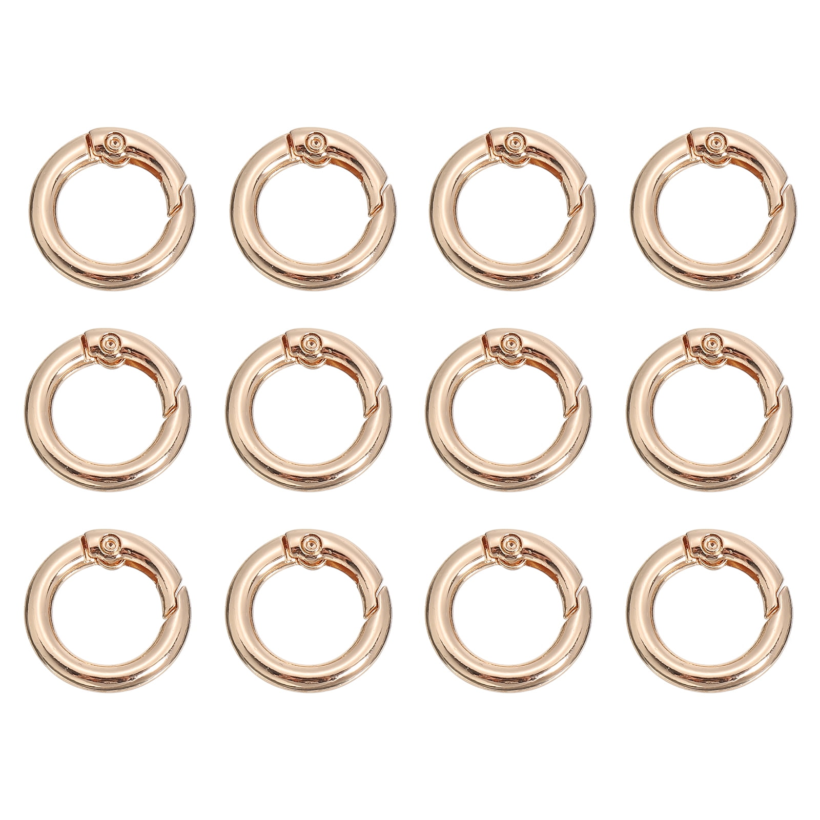 Uxcell 17mm Spring O Ring Round Snap Clip, Circle Trigger Keyrings ...