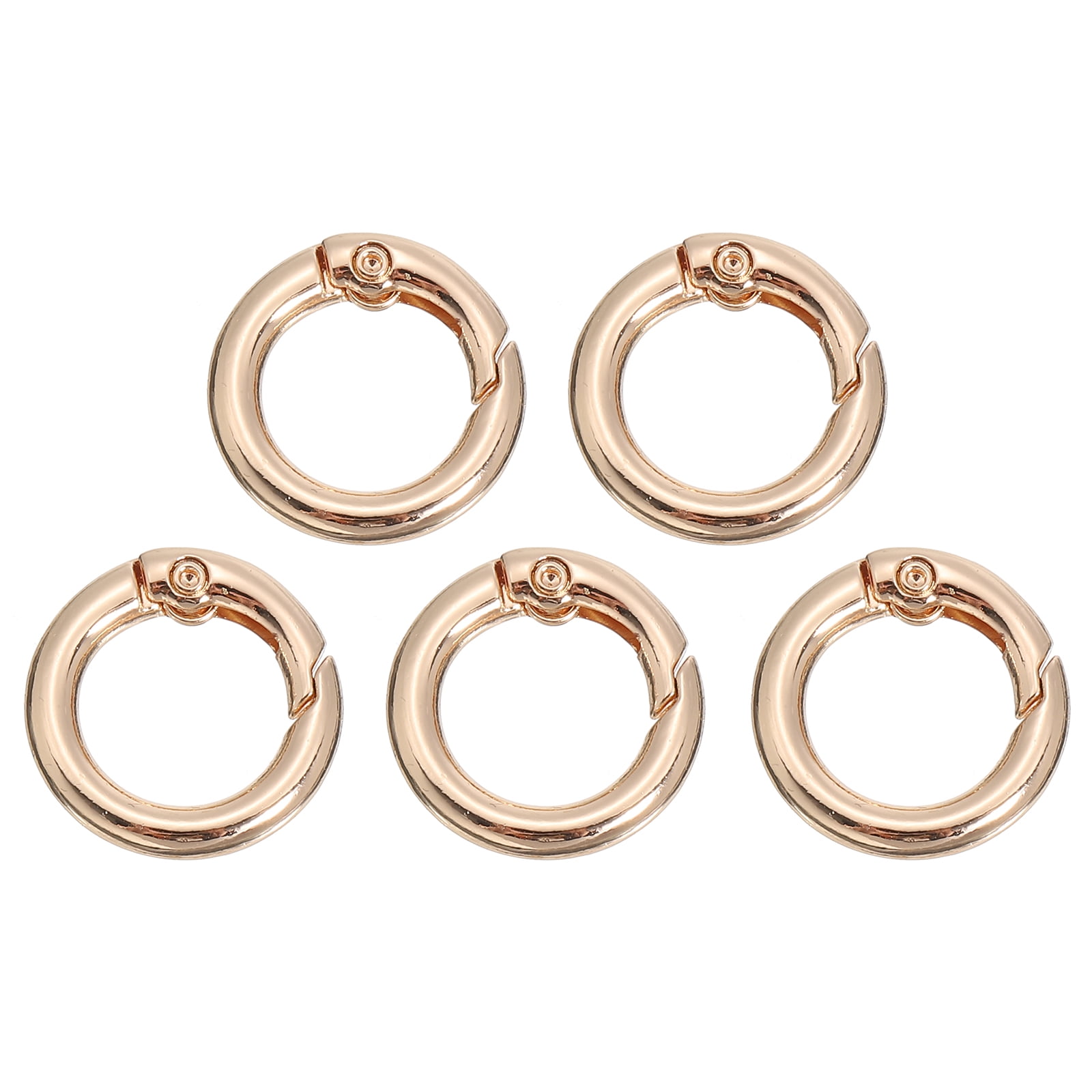 Uxcell 17mm Spring O Ring Round Snap Clip, Circle Trigger Keyrings ...