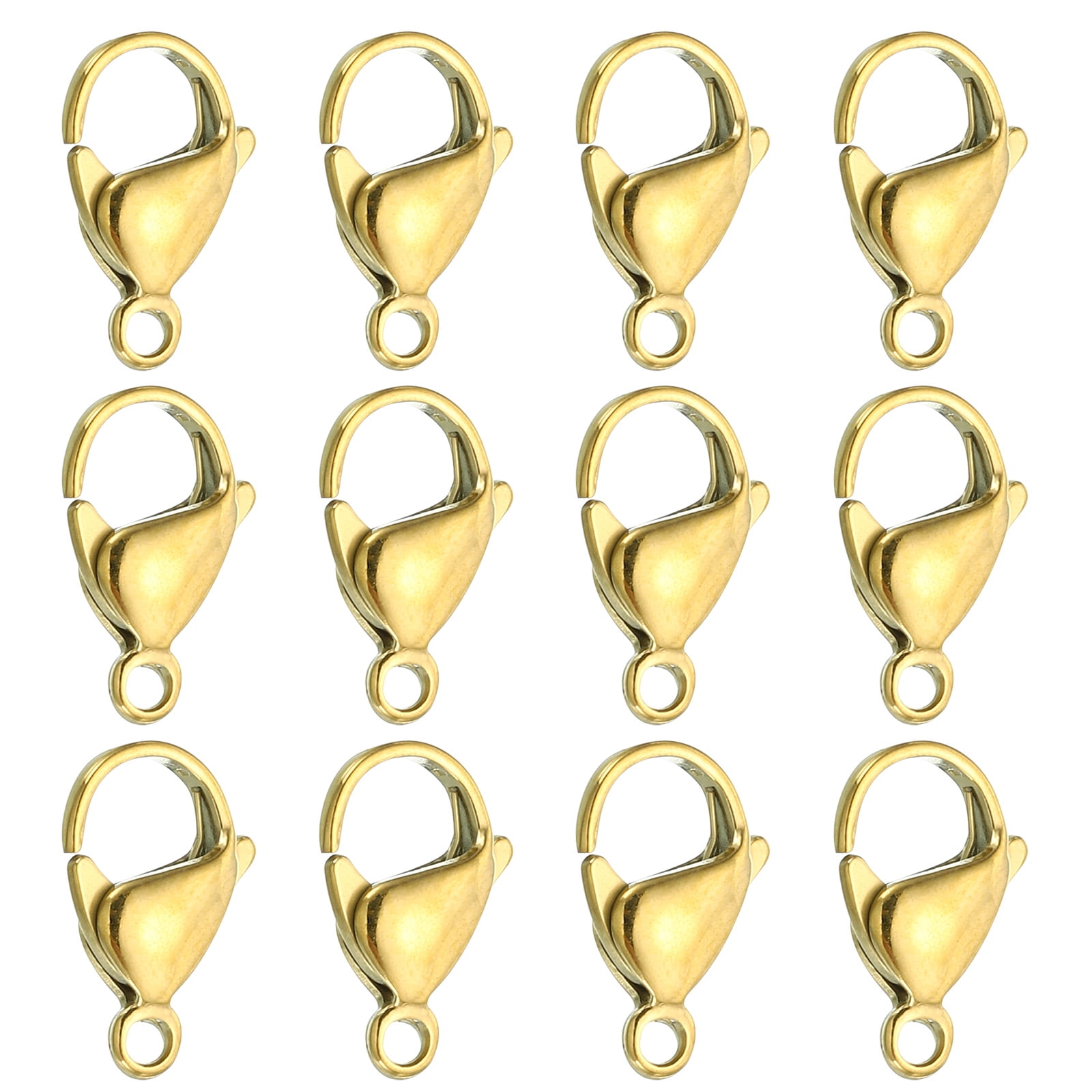 Uxcell 17x10.5mm Lobster Clasp, 12Pcs 304 Stainless Steel Lobster Claws ...