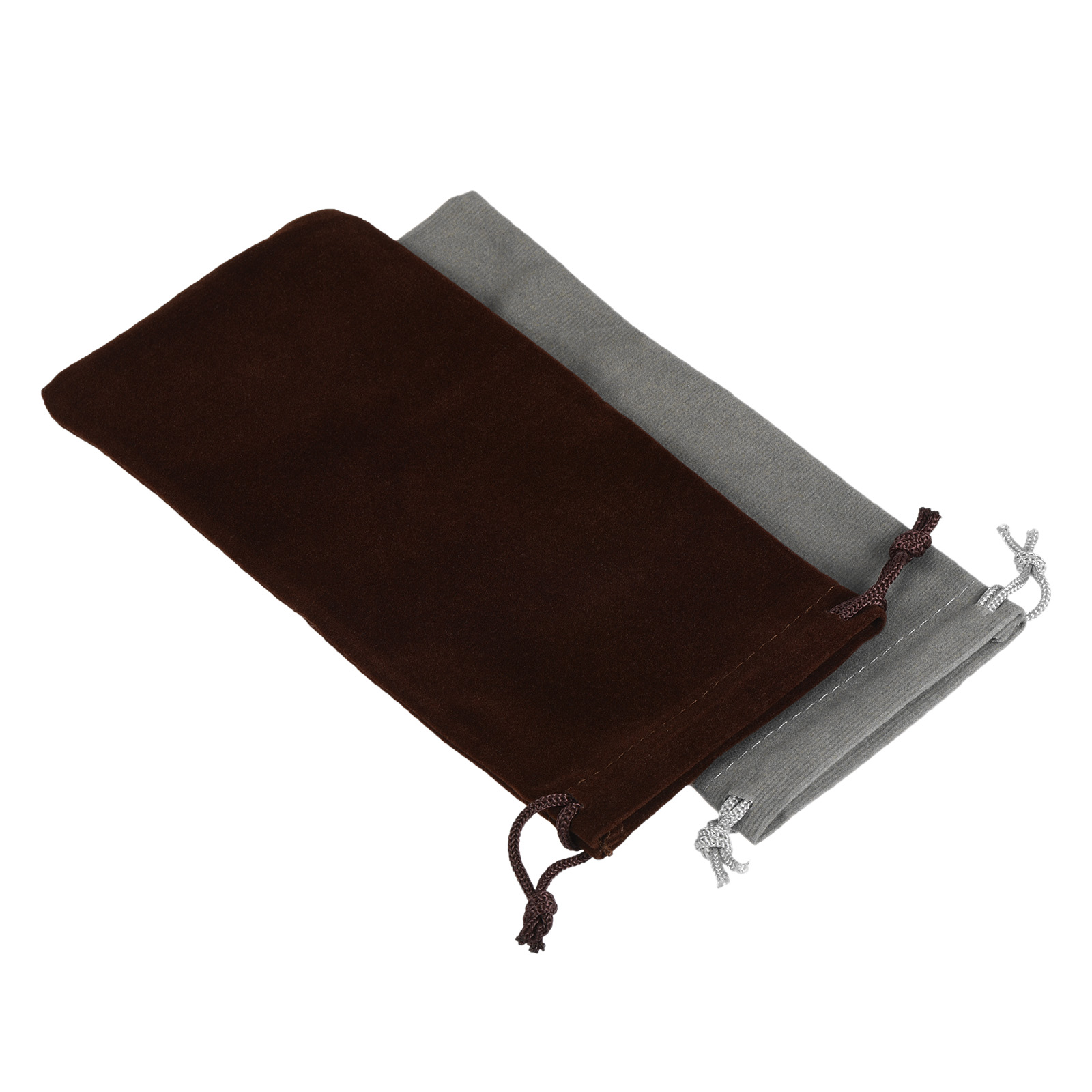 Uxcell 17x8cm Flannel Cloth Drawstring Gift Bags Storage Pouch, Brown ...