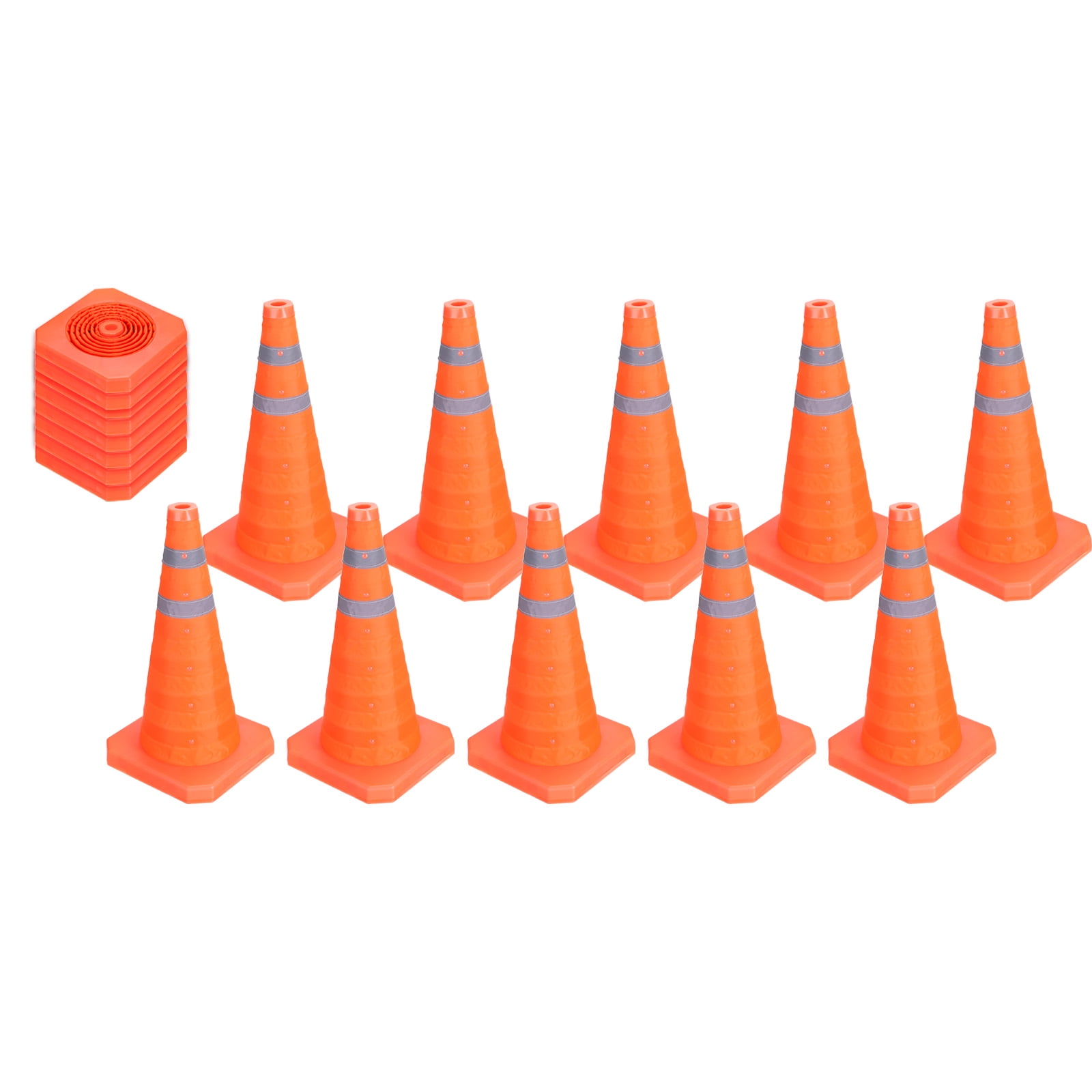 Uxcell 18" 1 Pack Collapsible Traffic Cones, Orange Safety Cones Cones ...