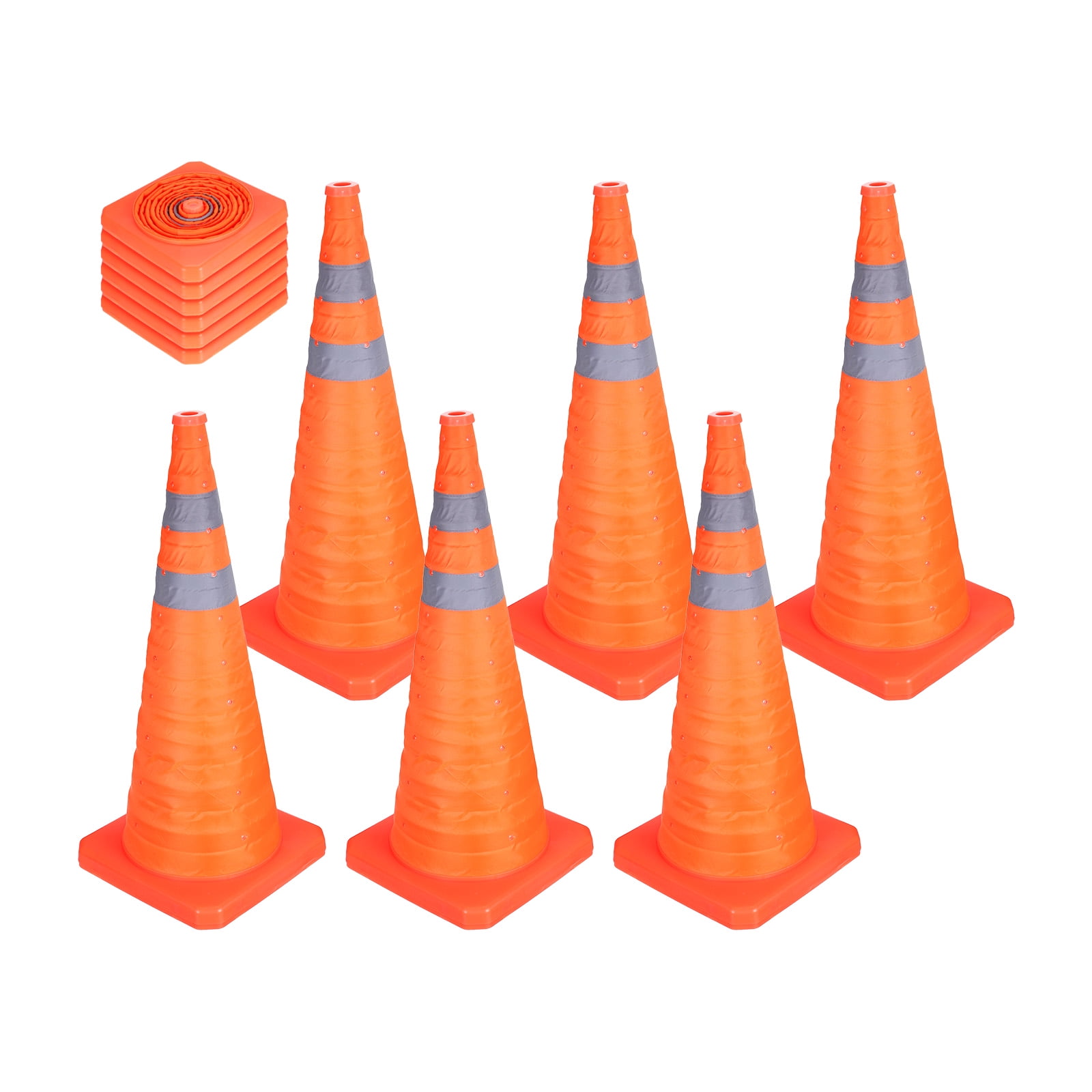 Uxcell 18" 1 Pack Collapsible Traffic Cones, Orange Safety Cones Cones ...