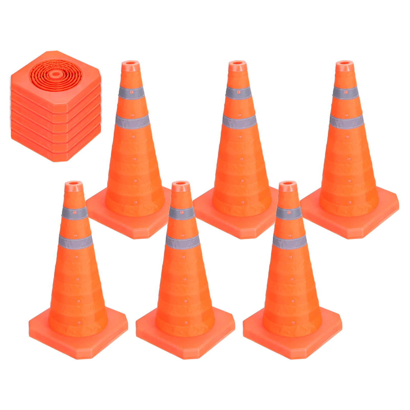 Uxcell 18" 1 Pack Collapsible Traffic Cones, Orange Safety Cones Cones ...