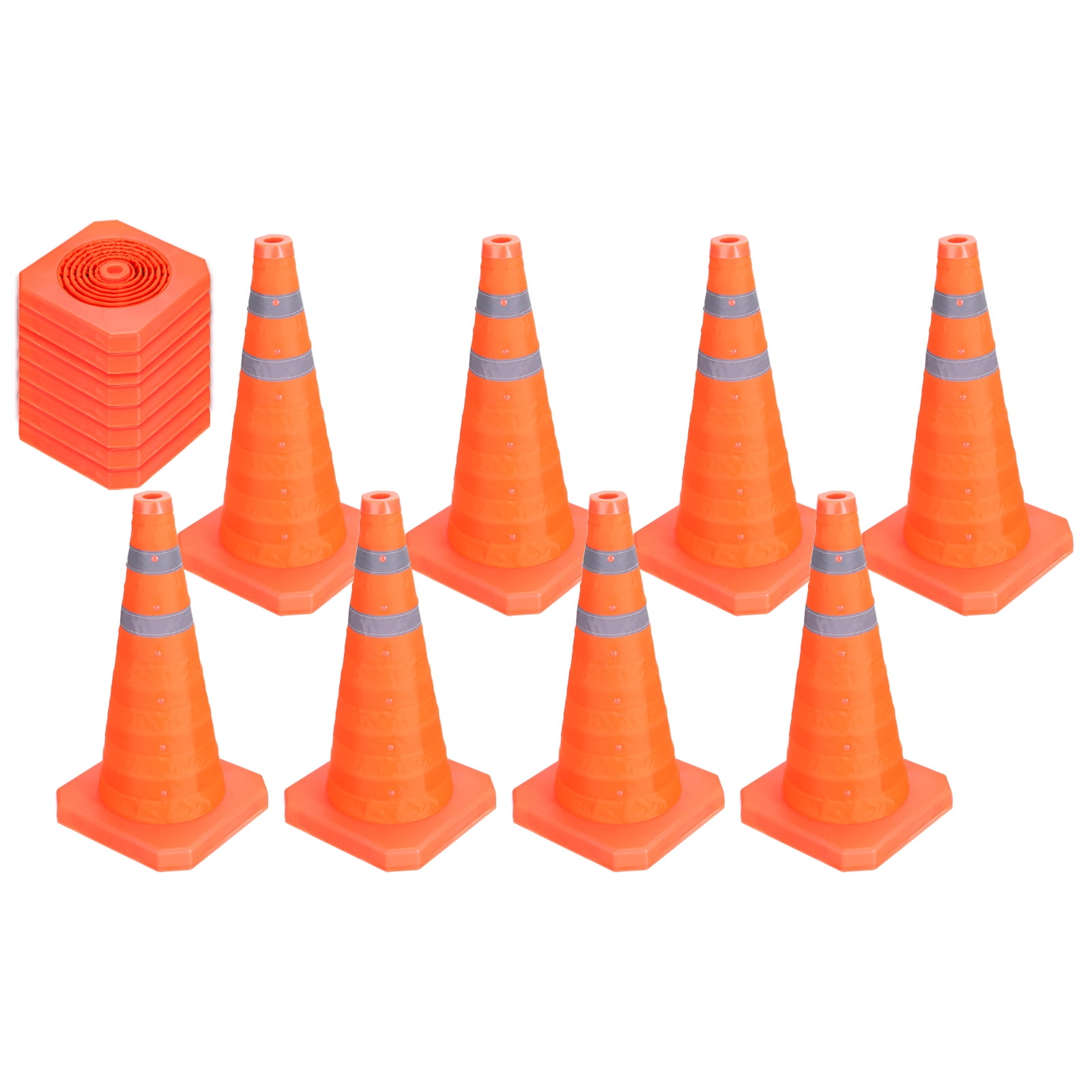 Uxcell 18" 1 Pack Collapsible Traffic Cones, Orange Safety Cones Cones ...