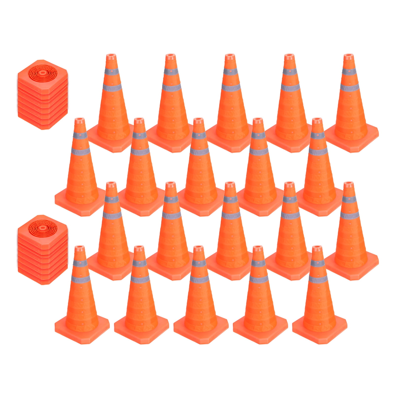 Uxcell 18" 1 Pack Collapsible Traffic Cones, Orange Safety Cones Cones ...