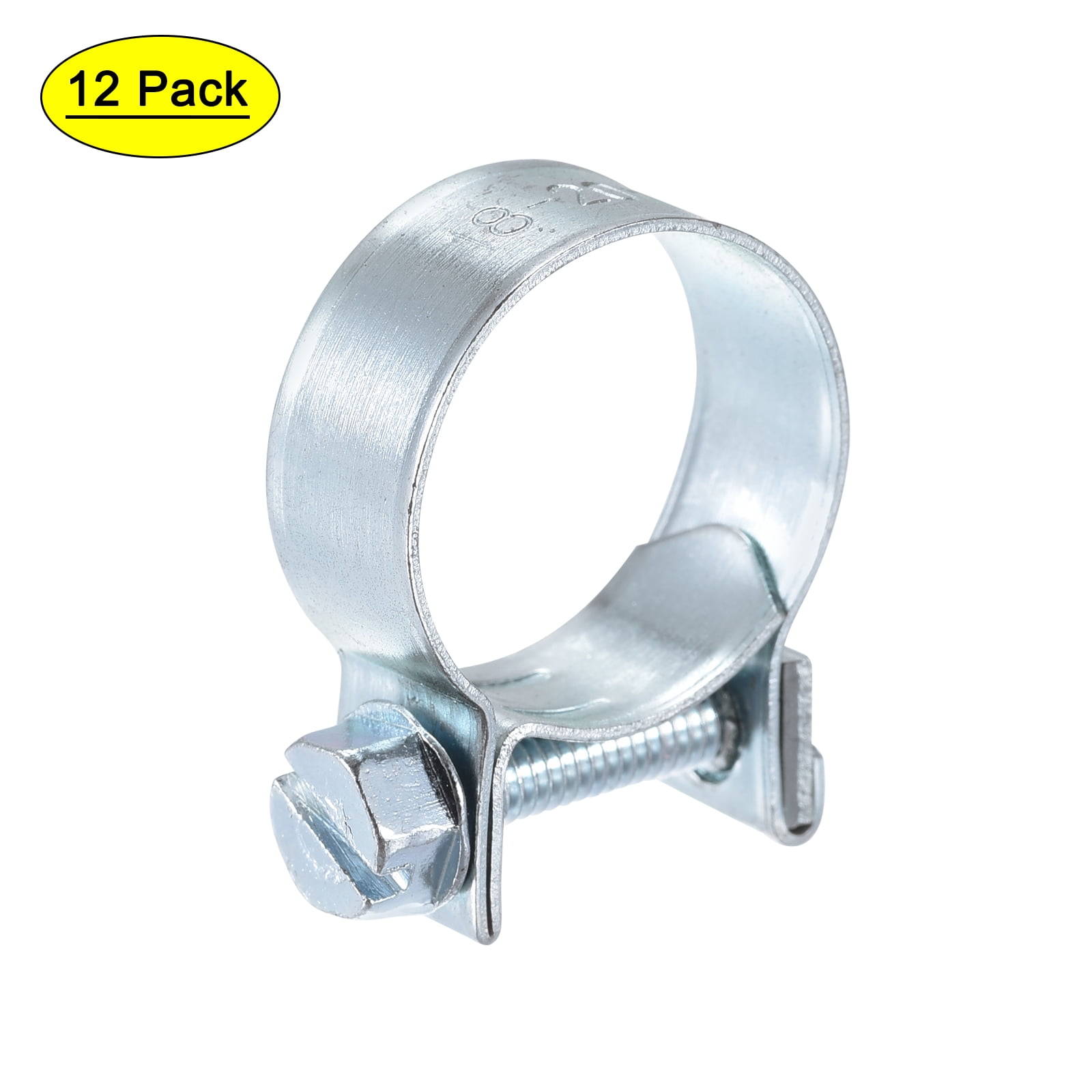 Uxcell 18-20mm Mini Fuel Injection Hose Clamp Zinc Plated Steel Fuel ...