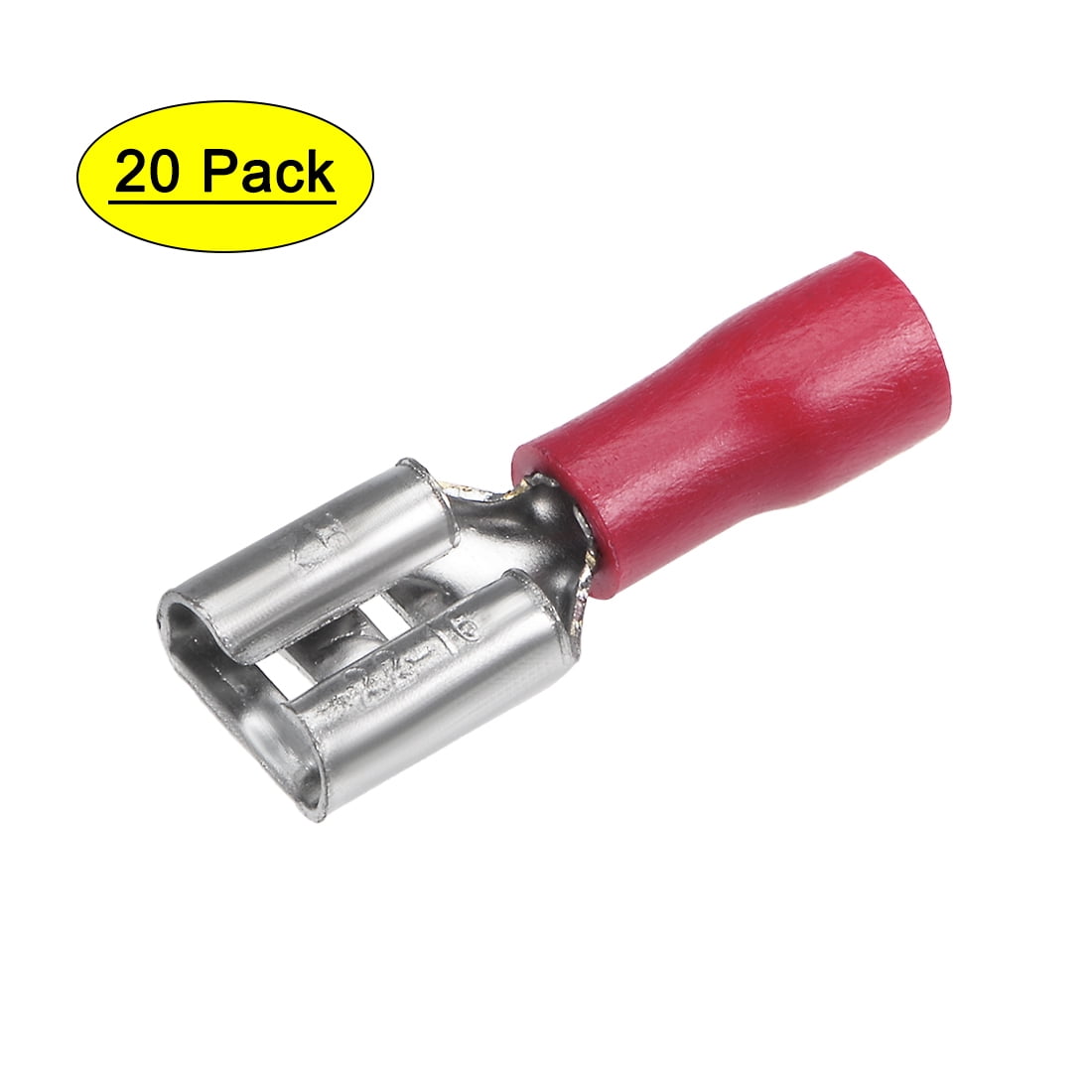 Uxcell 18-22AWG Female Insulated Spade Wire Connector Crimp Terminal ...