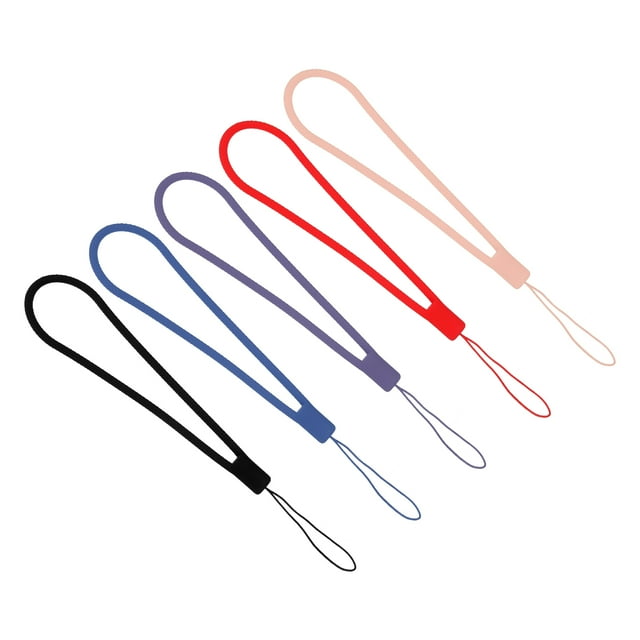 Uxcell 18.5cm Silicone Wrist Strap Lanyards, 5 Pcs Short Soft Lanyard Wristlet String Badge ...