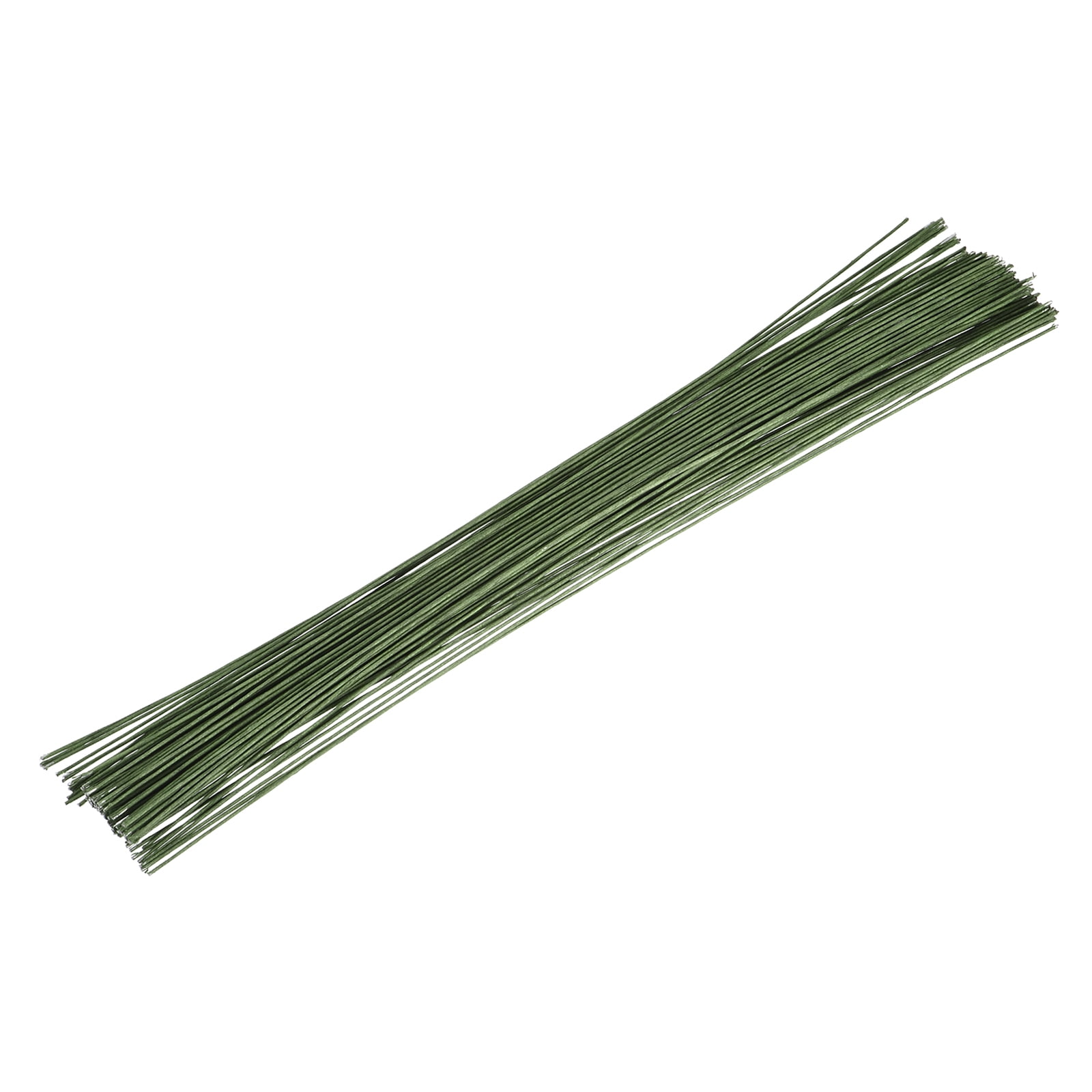 Uxcell 18 Gauge Floral Stem Wire 16 Inch Dark Green Floral Wire for DIY ...