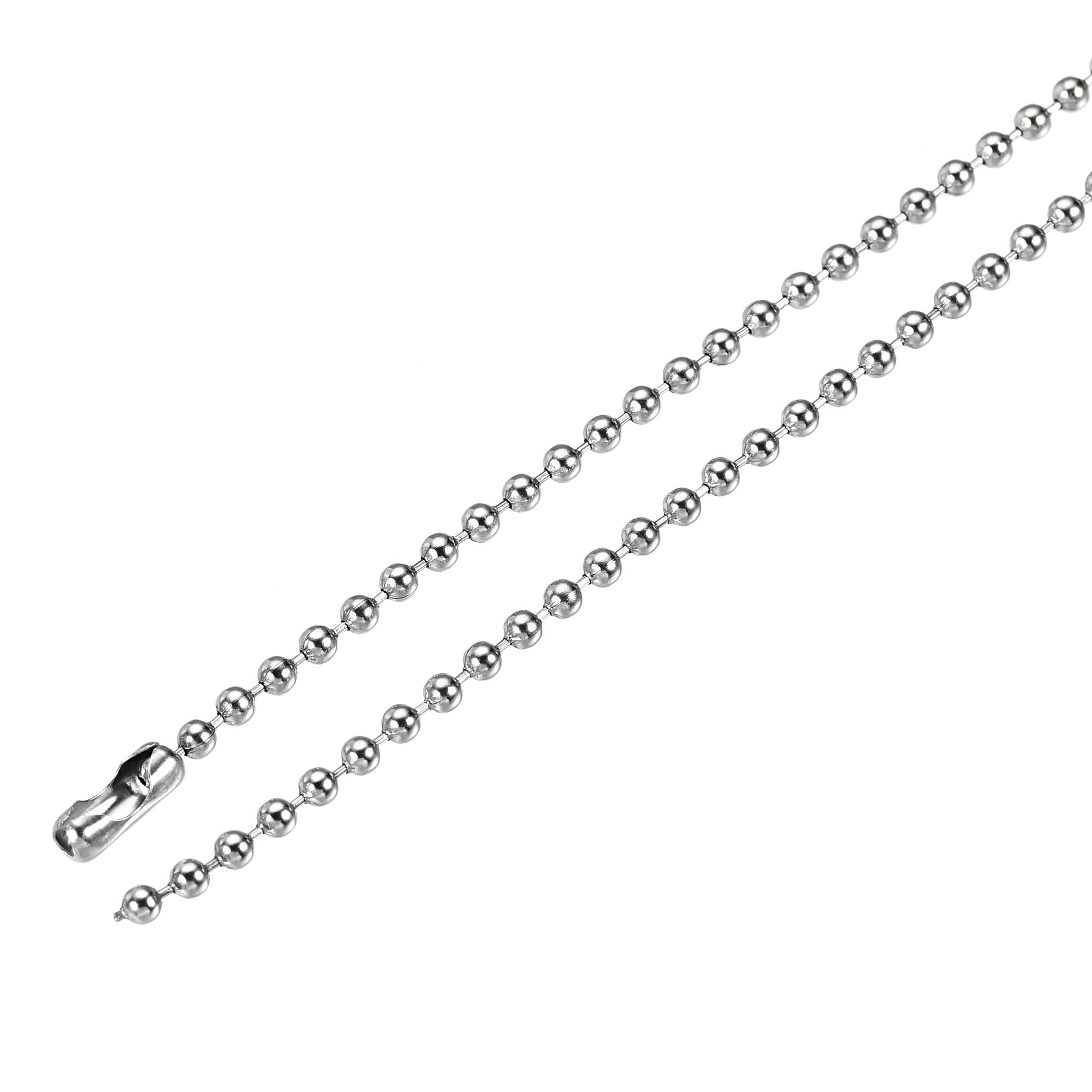 Uxcell 18" Long 0.1" Diameter Beaded Link Pull Chain Extension 304 ...
