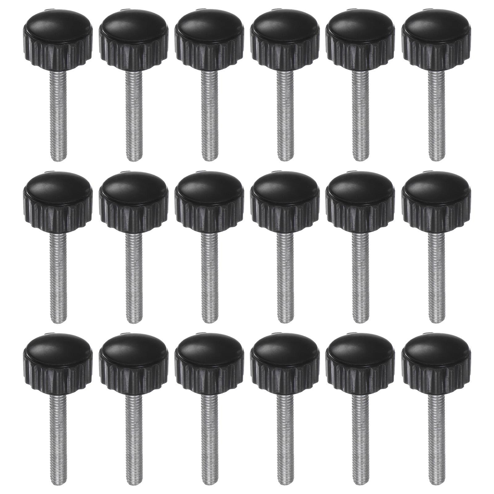 Uxcell 18 Pack M4 x 30mm Male Thread 16mm Knurled Grip Clamping Knobs ...