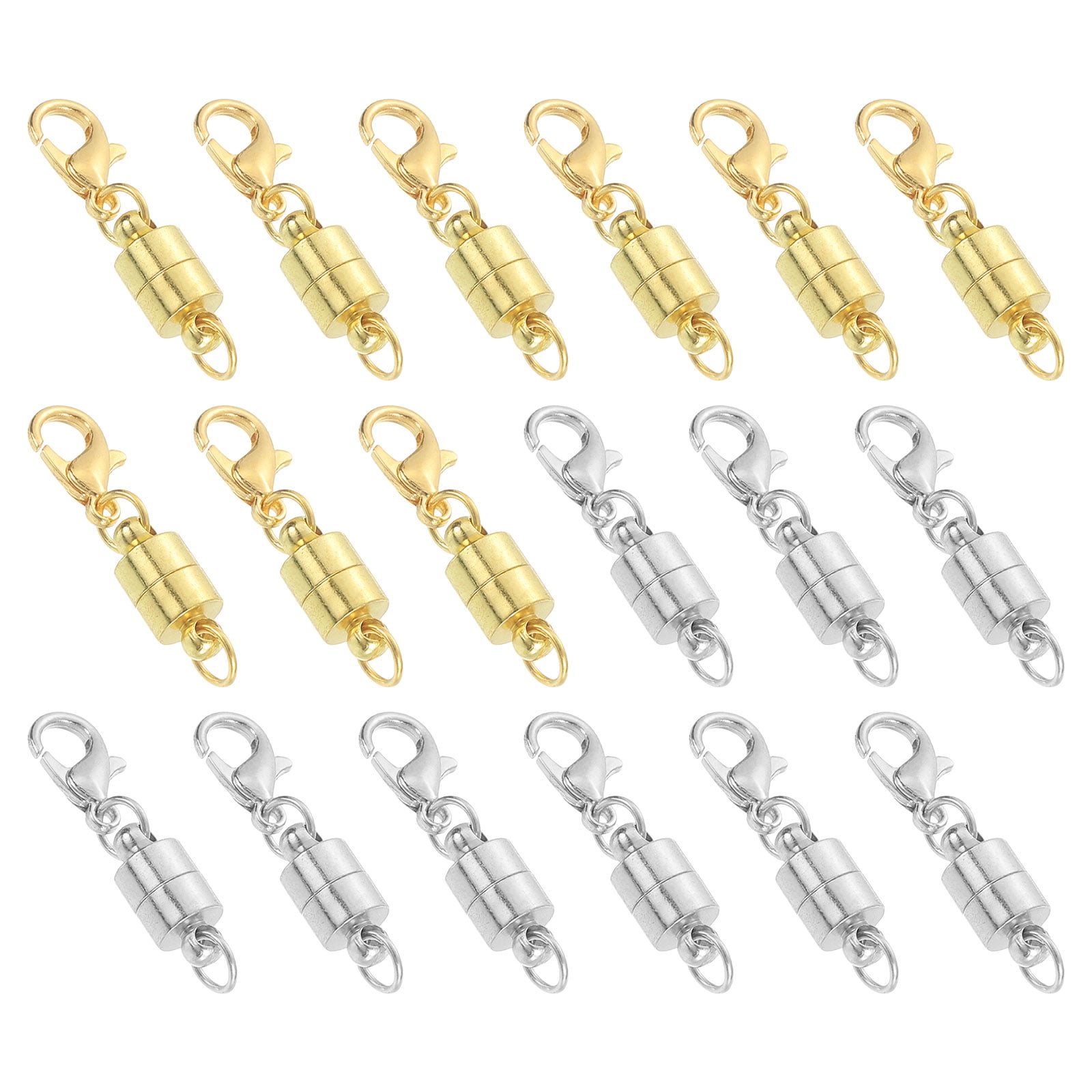 Uxcell 18 Pack Magnetic Necklace Clasps and Closures, 1" x 0.2" Lobster ...