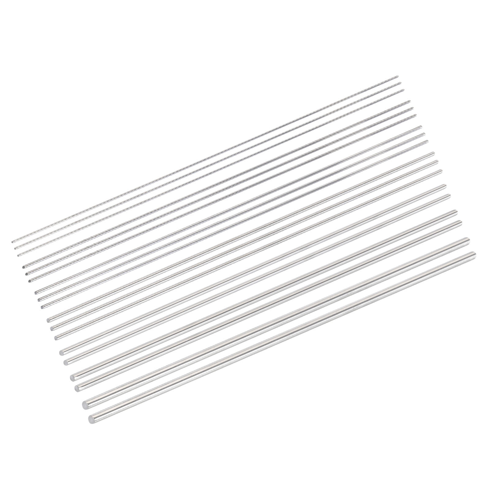 Uxcell 18 Pcs 304 Stainless Steel Round Rods 2/2.5/3/4/5/6/8mm Dia ...