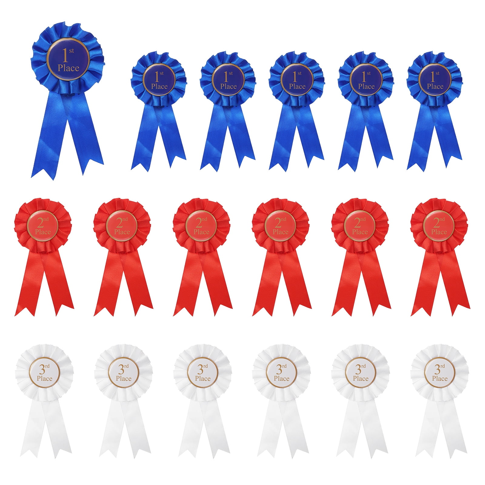 Uxcell 18 Pcs Award Ribbons, 1st 2nd 3rd Place Winner Recognition ...