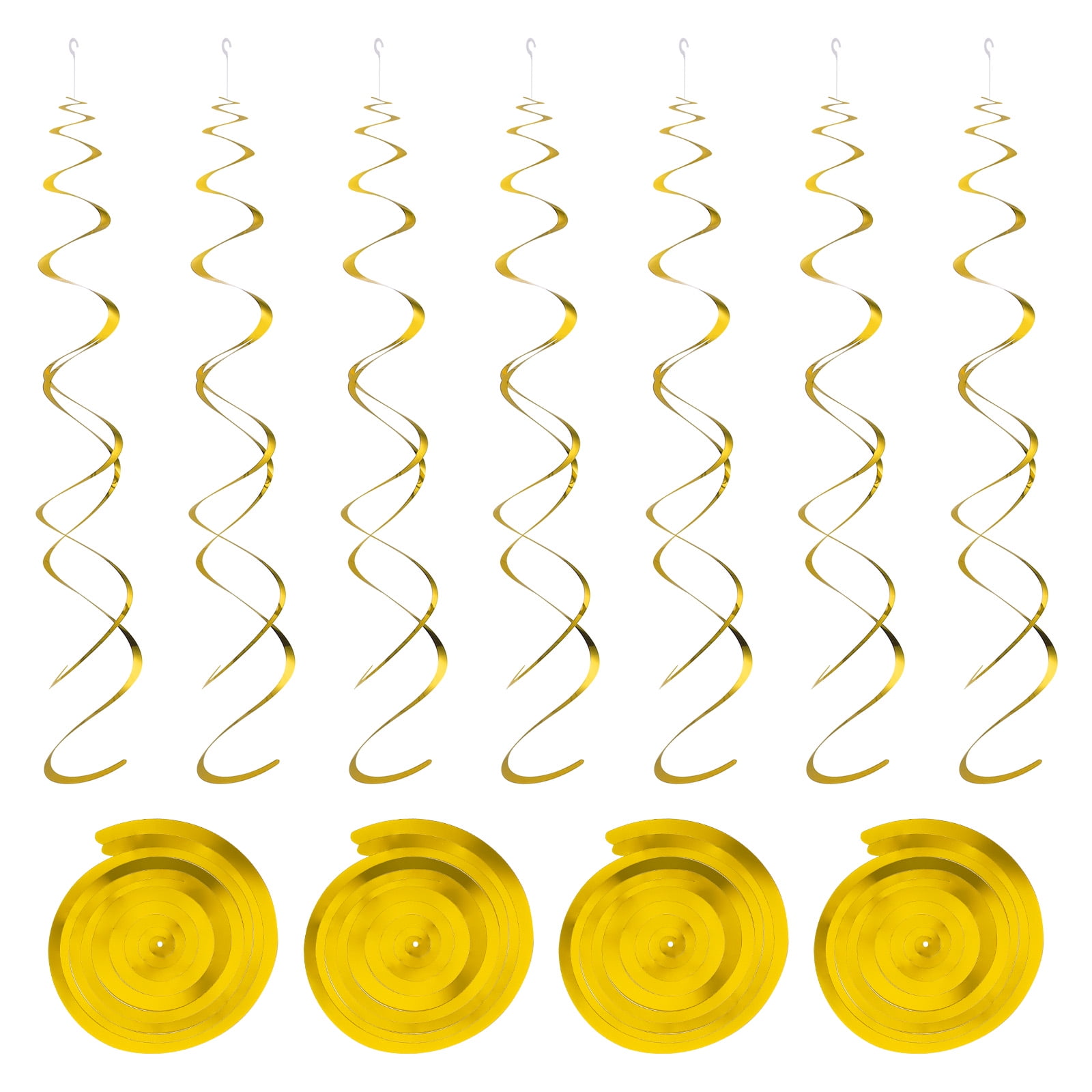Uxcell 18 Pcs Gold Party Hanging Double Strip Hanging Decorations ...
