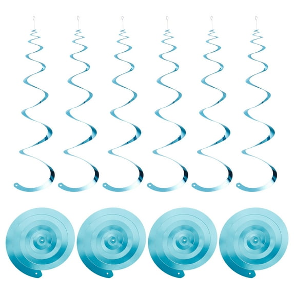 Uxcell 18 Pcs Light Blue Party Hanging Single Strip Hanging Decorations ...