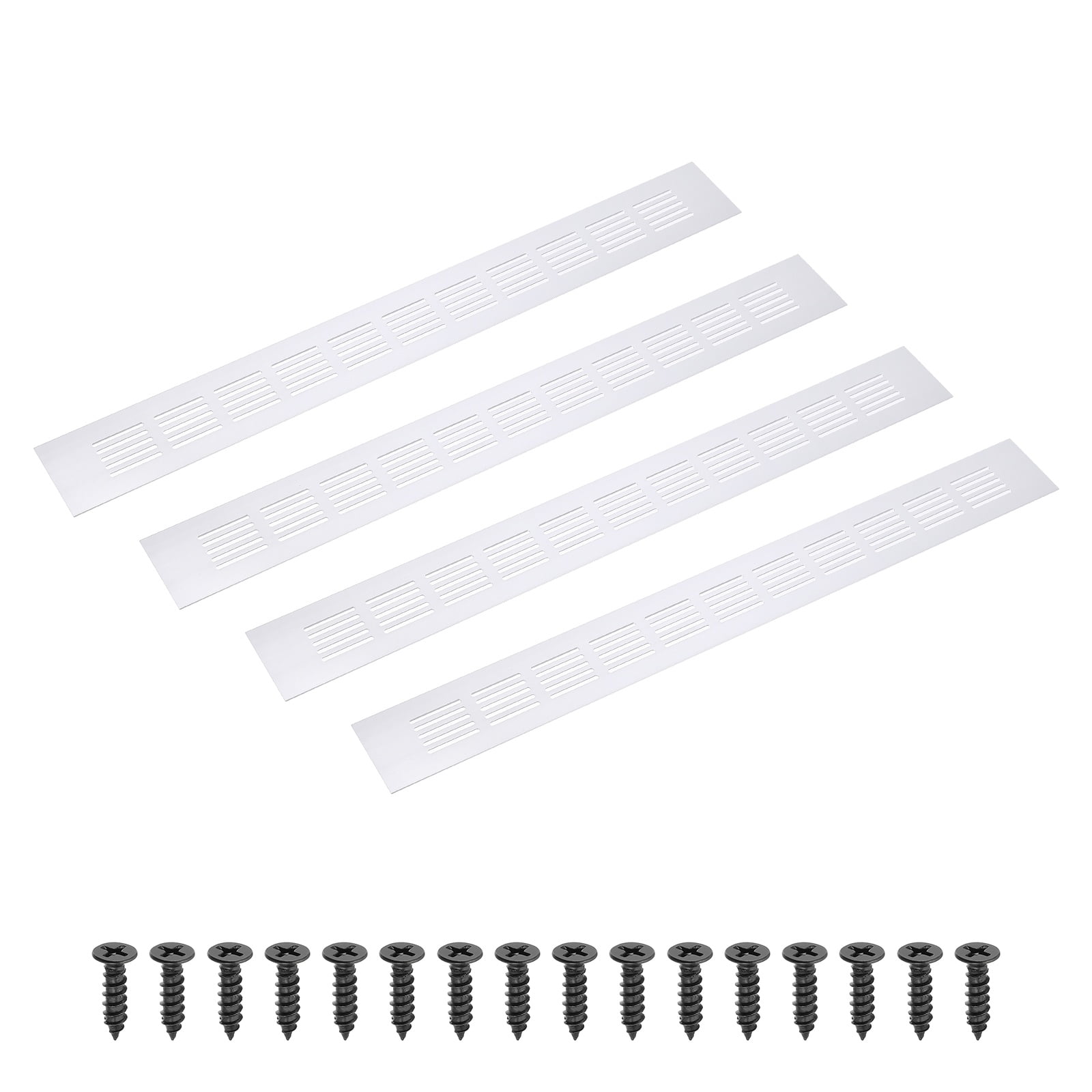 Uxcell 18 x 2 Inch Rectangle Ventilation Grille, 4PCS Aluminum Air Vent ...