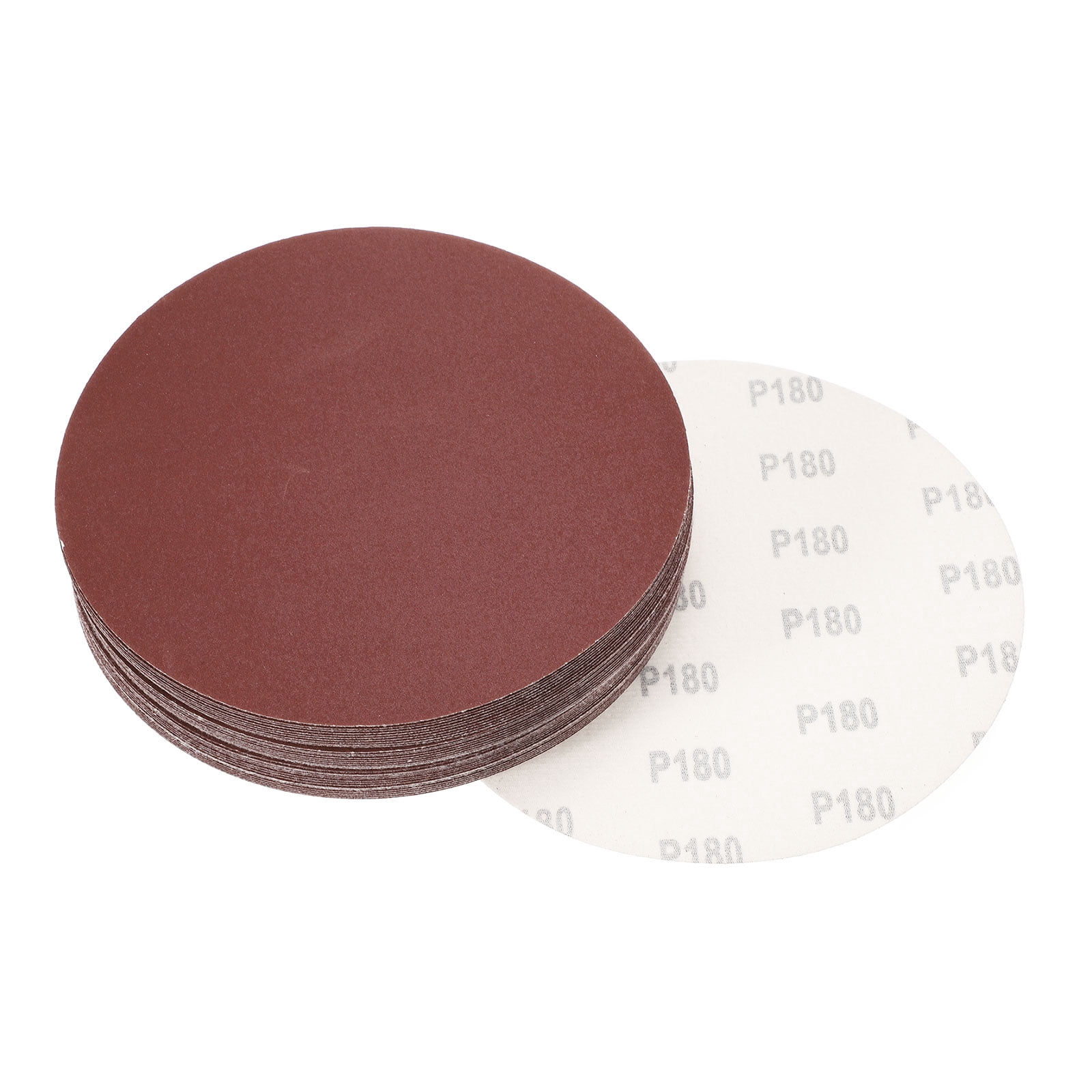 Uxcell 180 Grits 8-Holes Sanding Discs Hook and Loop Wet Dry Sandpaper ...