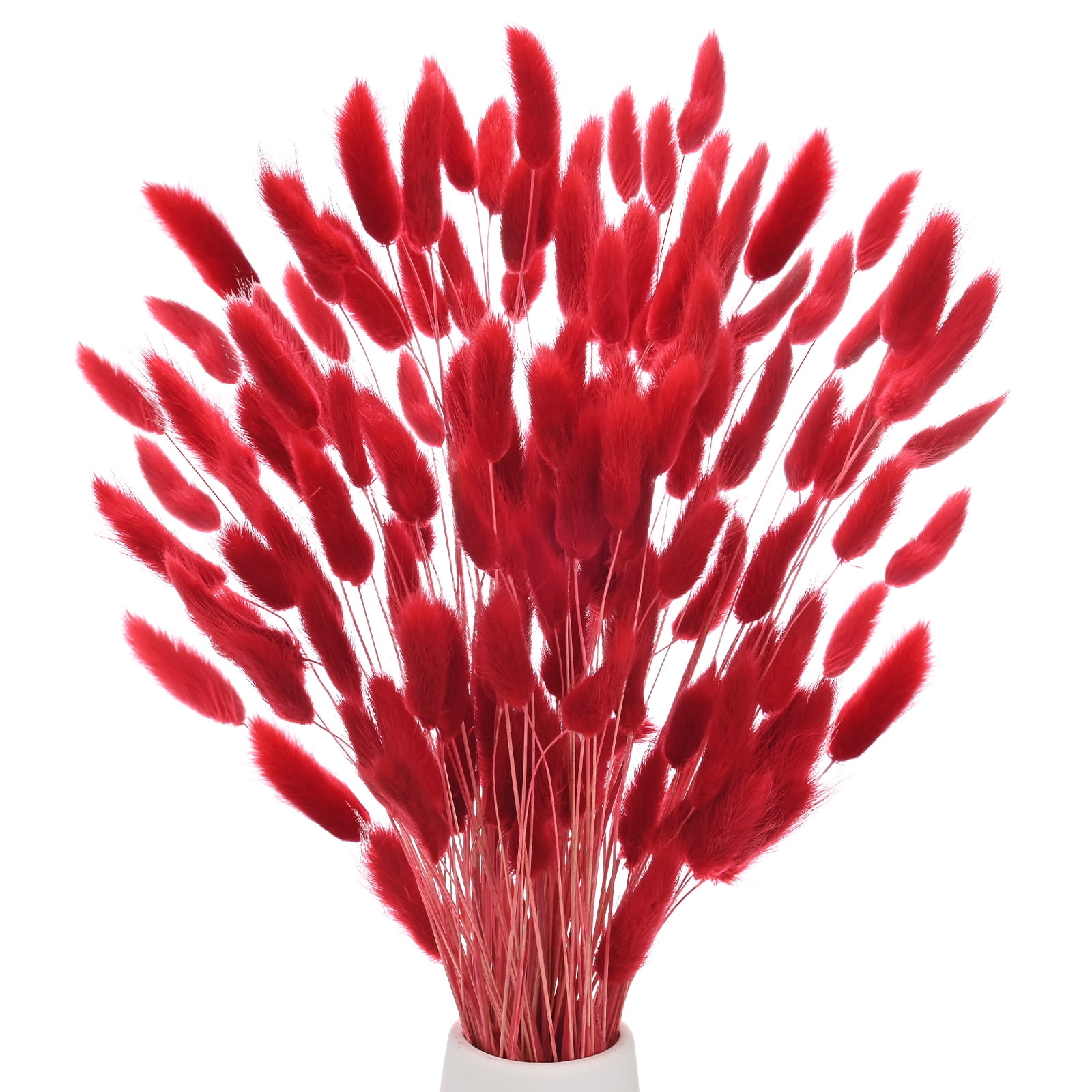 Uxcell 180-Pack Bunny Tails Grass 17 Inch Fluffy Rabbit Tail Grass ...