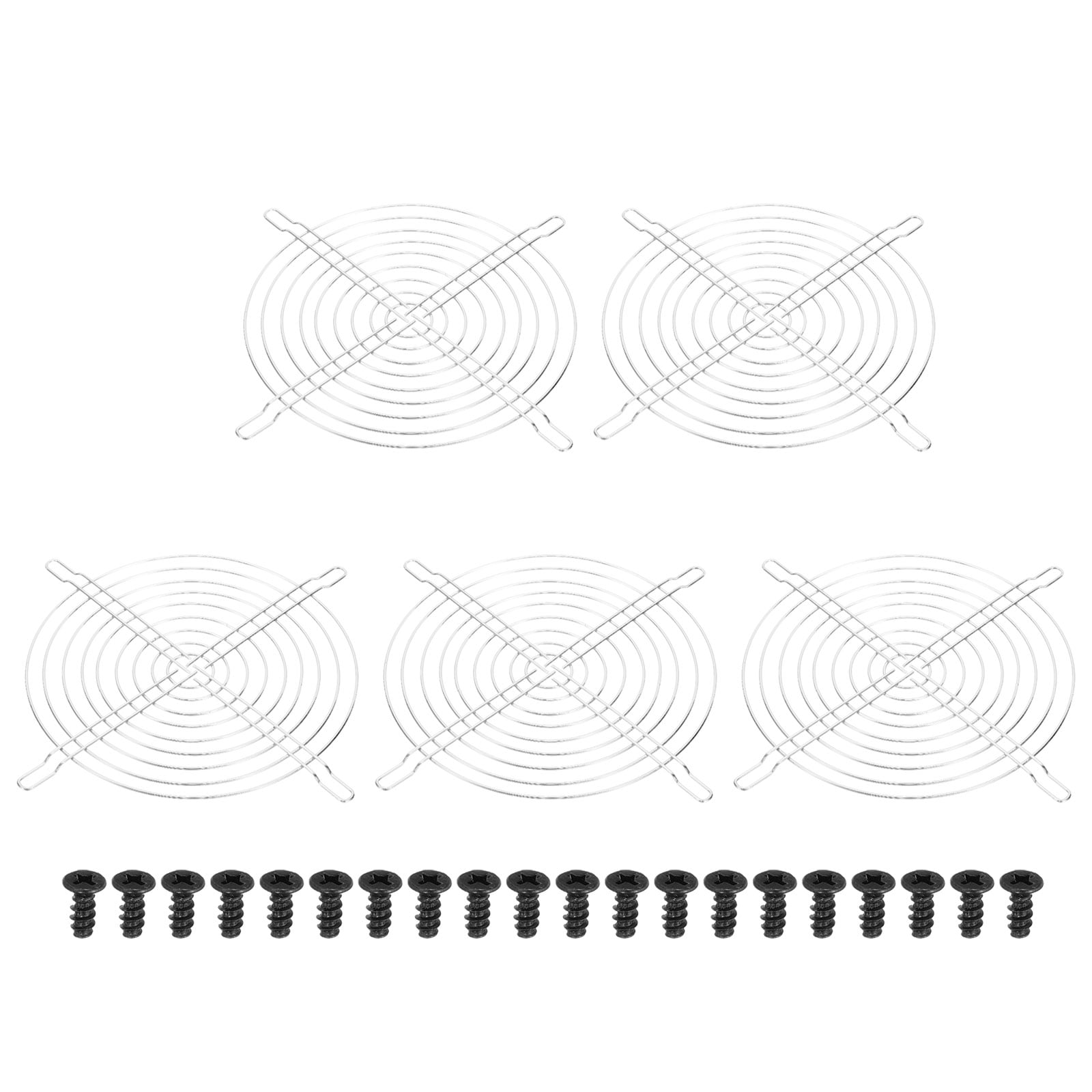 Uxcell 180mm Fan Grill with Screws 5pcs Metal Ventilator Grill Cover ...