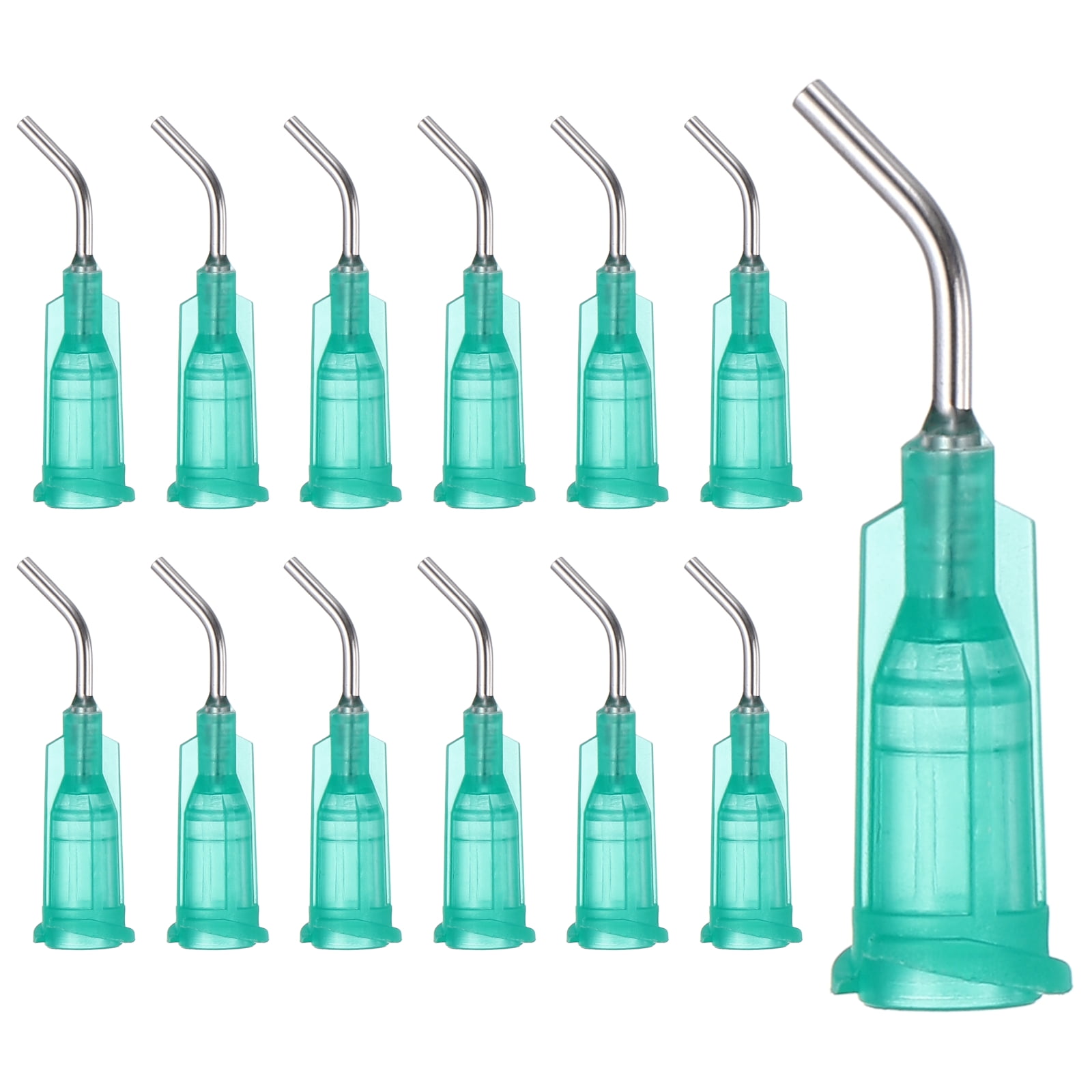 Uxcell 18Ga Angled Dispensing Needles, 25Pcs 0.5Inch 45° Curved ...