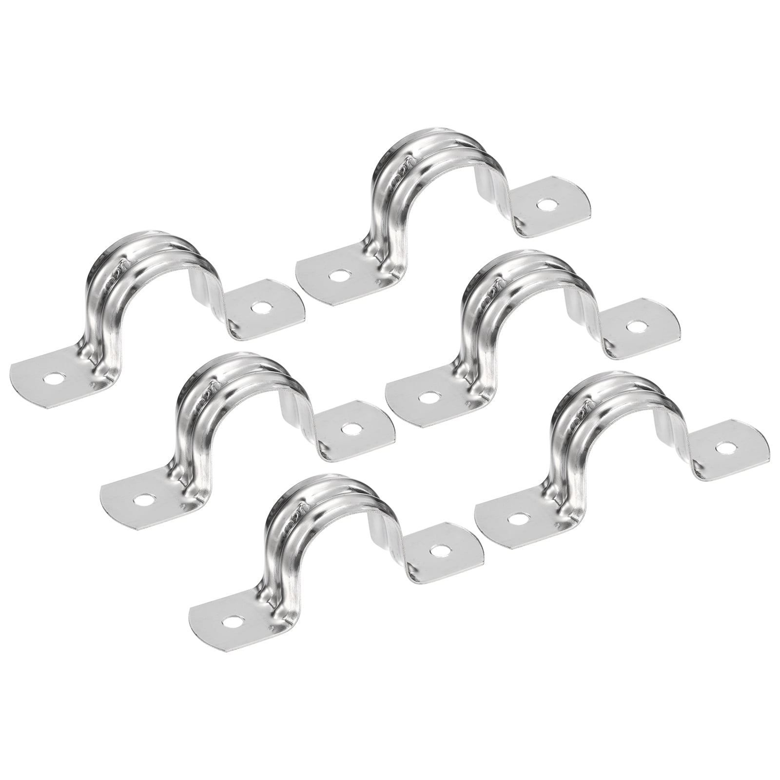 Uxcell 18Pack 1Inch Rigid Pipe Straps 2 Hole U Shaped Bracket Tube ...