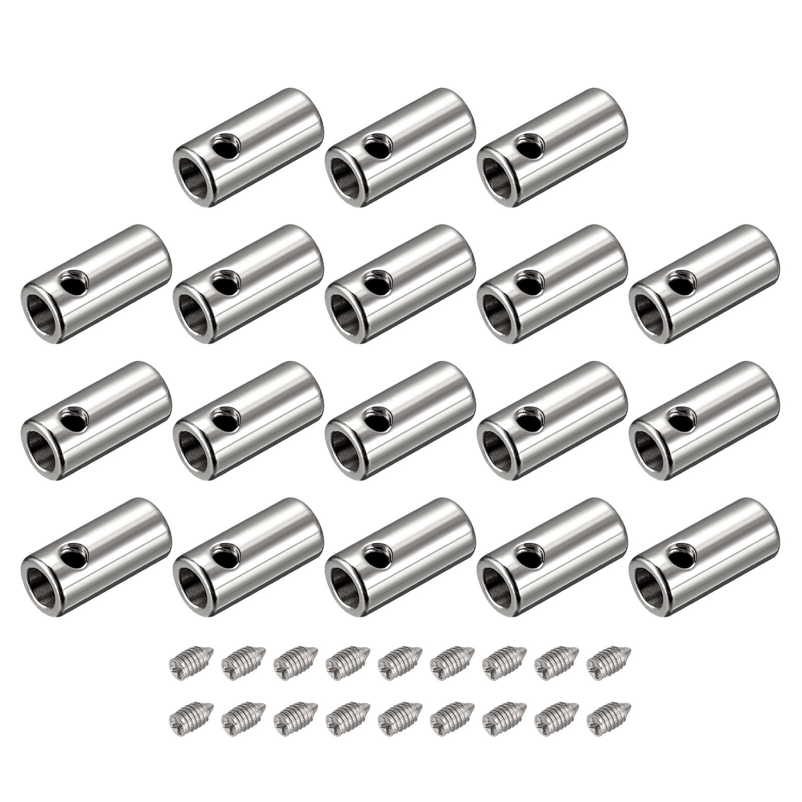 Uxcell 18Pack 3.5mm Metal Shoelace Tips Screws Shoelace End Tip Cords ...