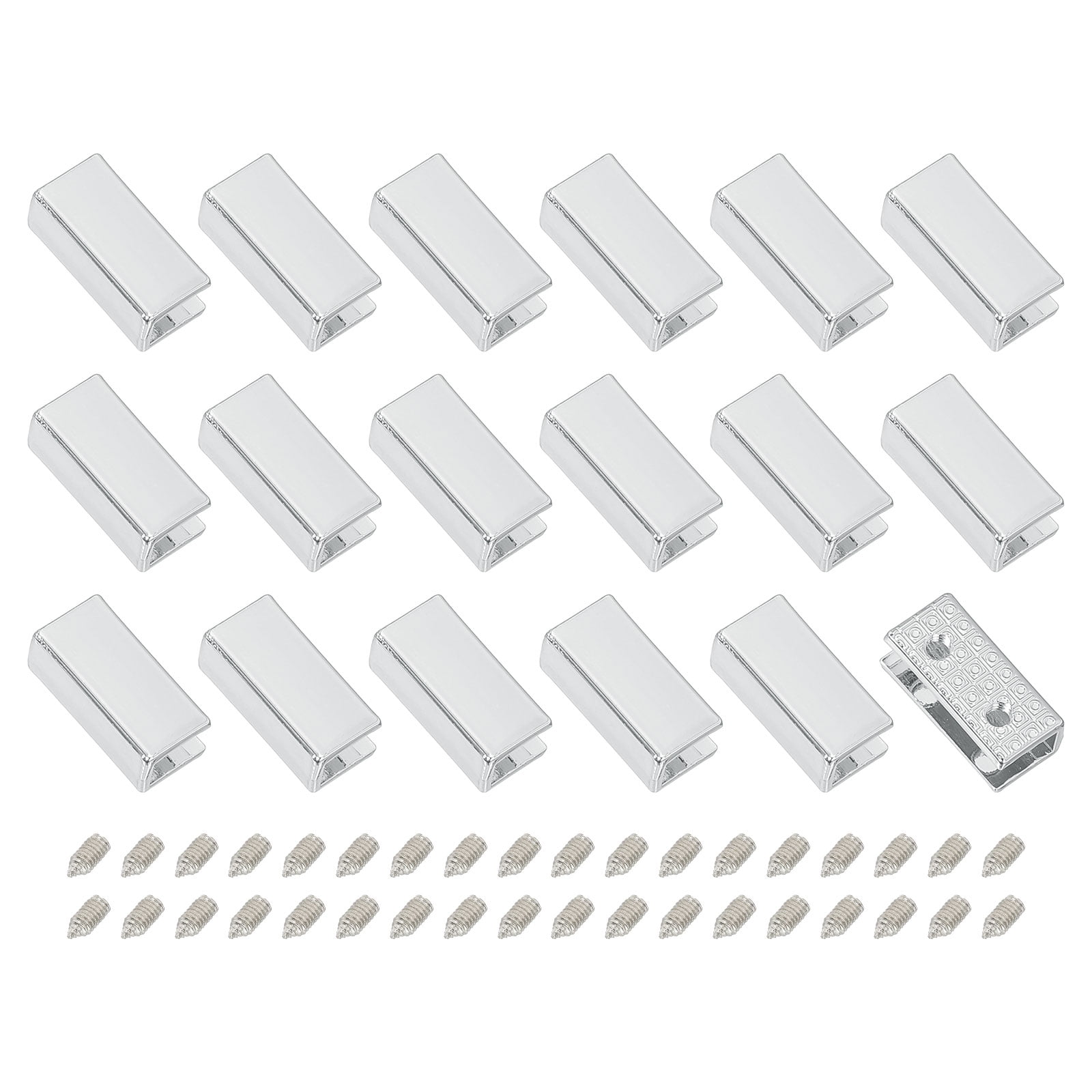 Uxcell 18Pack Metal Belt Buckle End Tips, 0.75" Wide Rectangle Webbing ...