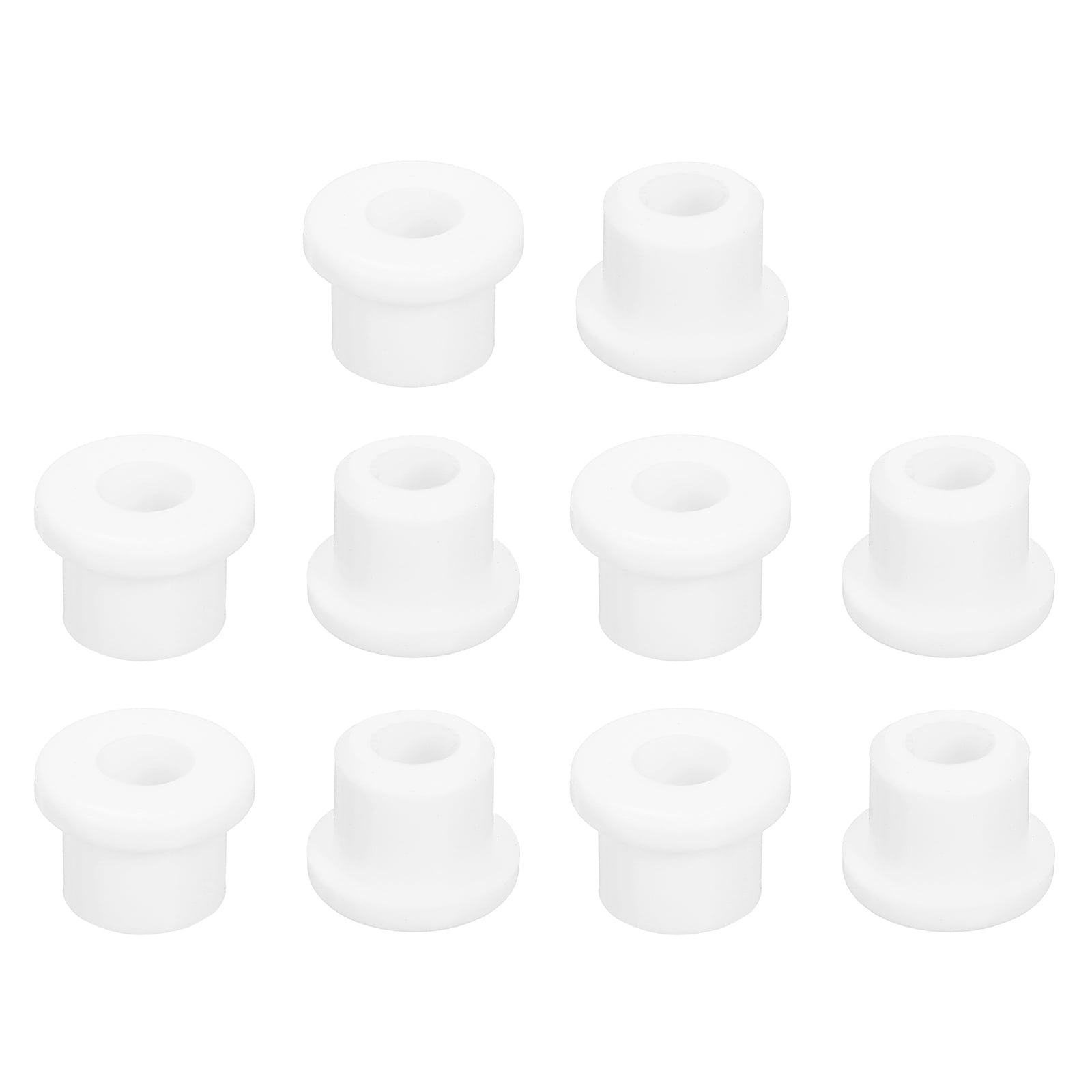 Uxcell 18Pack Rubber Grommets 8mm Drill Hole, 5mm ID White Hole Plug ...