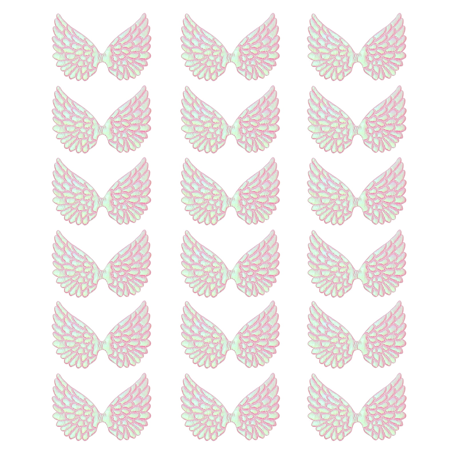 Uxcell 18Pcs Angel Wings for Crafts, Small Glitter Pink Angel Wings ...