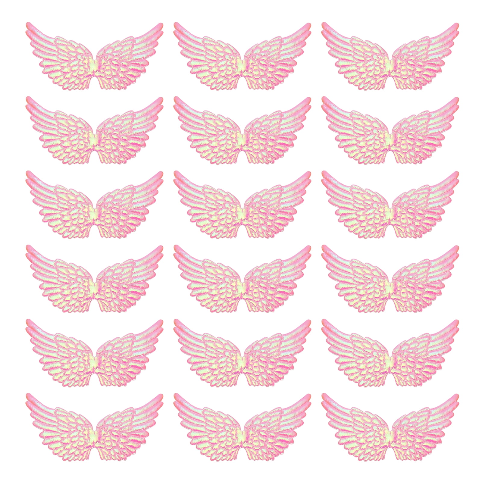 Uxcell 18Pcs Angel Wings for Crafts, Small Glitter Pink Angel Wings ...