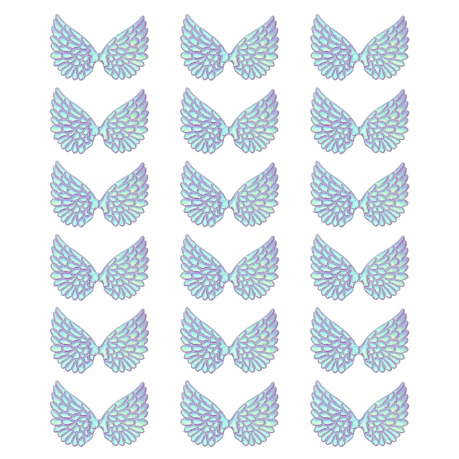 Uxcell 18Pcs Angel Wings for Crafts, Small Glitter Purple Angel Wings ...
