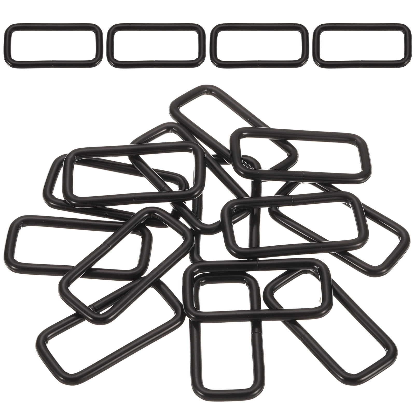 Uxcell 18Pcs Metal Rectangle Ring Buckles, 4/5" x 2" Square Strap ...