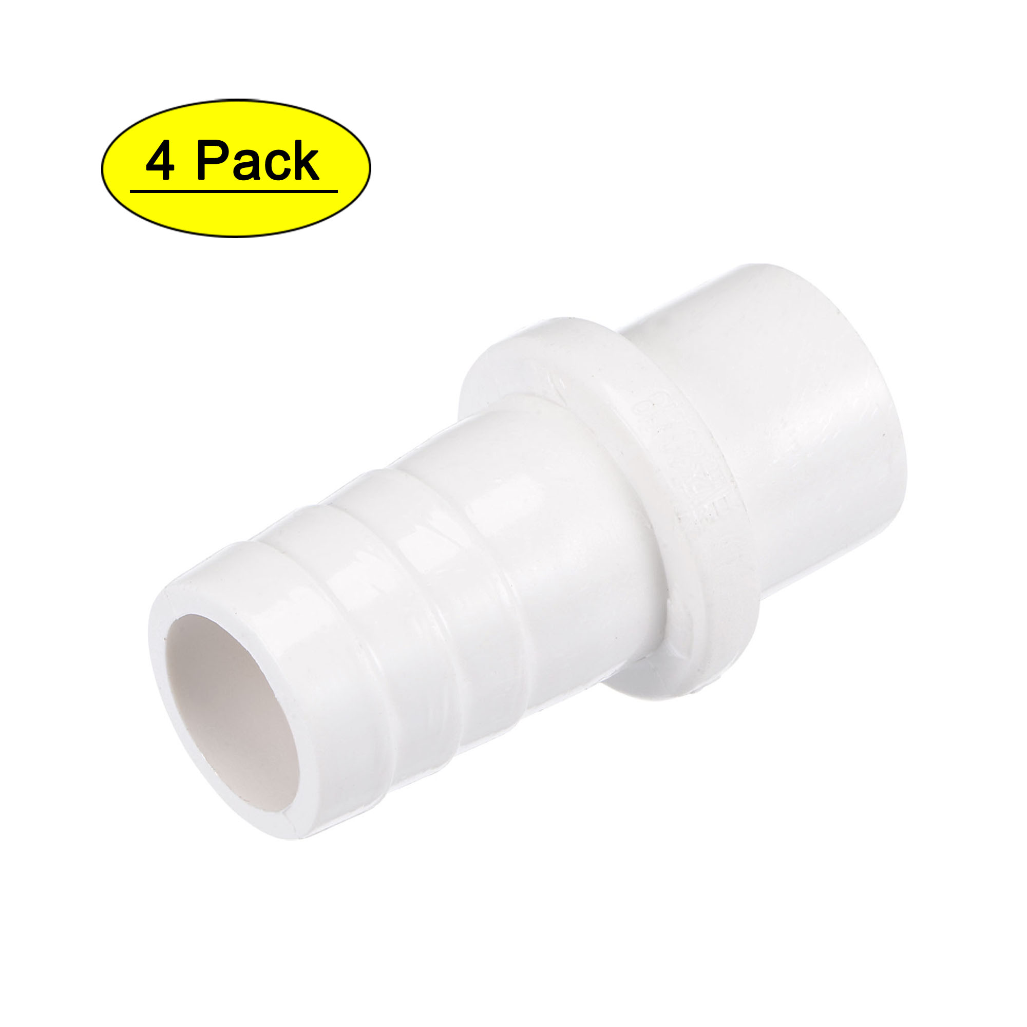 Uxcell 18mm Barb x 20mm Spigot Straight PVC Pipe Fitting Adapter White ...