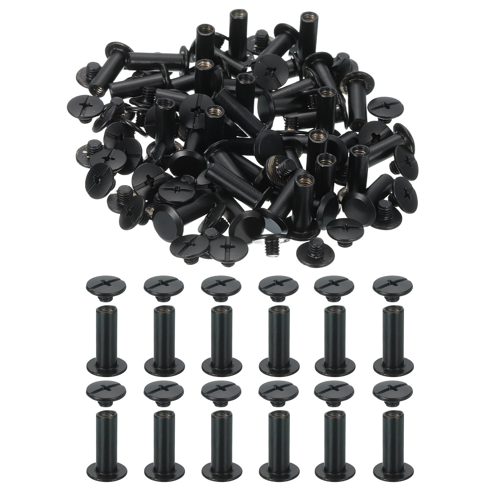 Uxcell 18mm Chicago Screws Leather Rivets, 60 Set Leather Rivets Nail ...